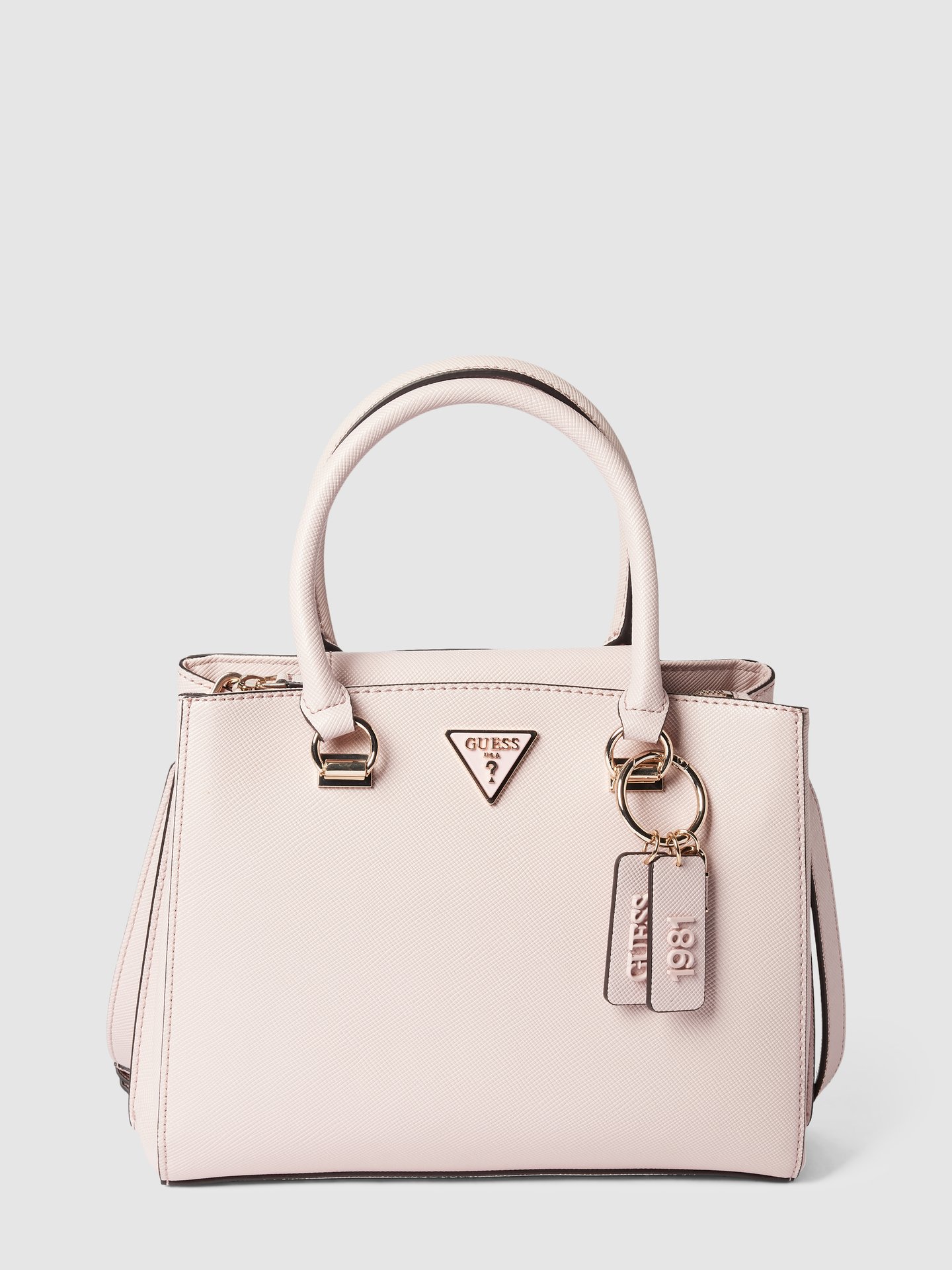 Guess Handtas met labeldetails, model 'NOELLE' in roze online kopen | P&C