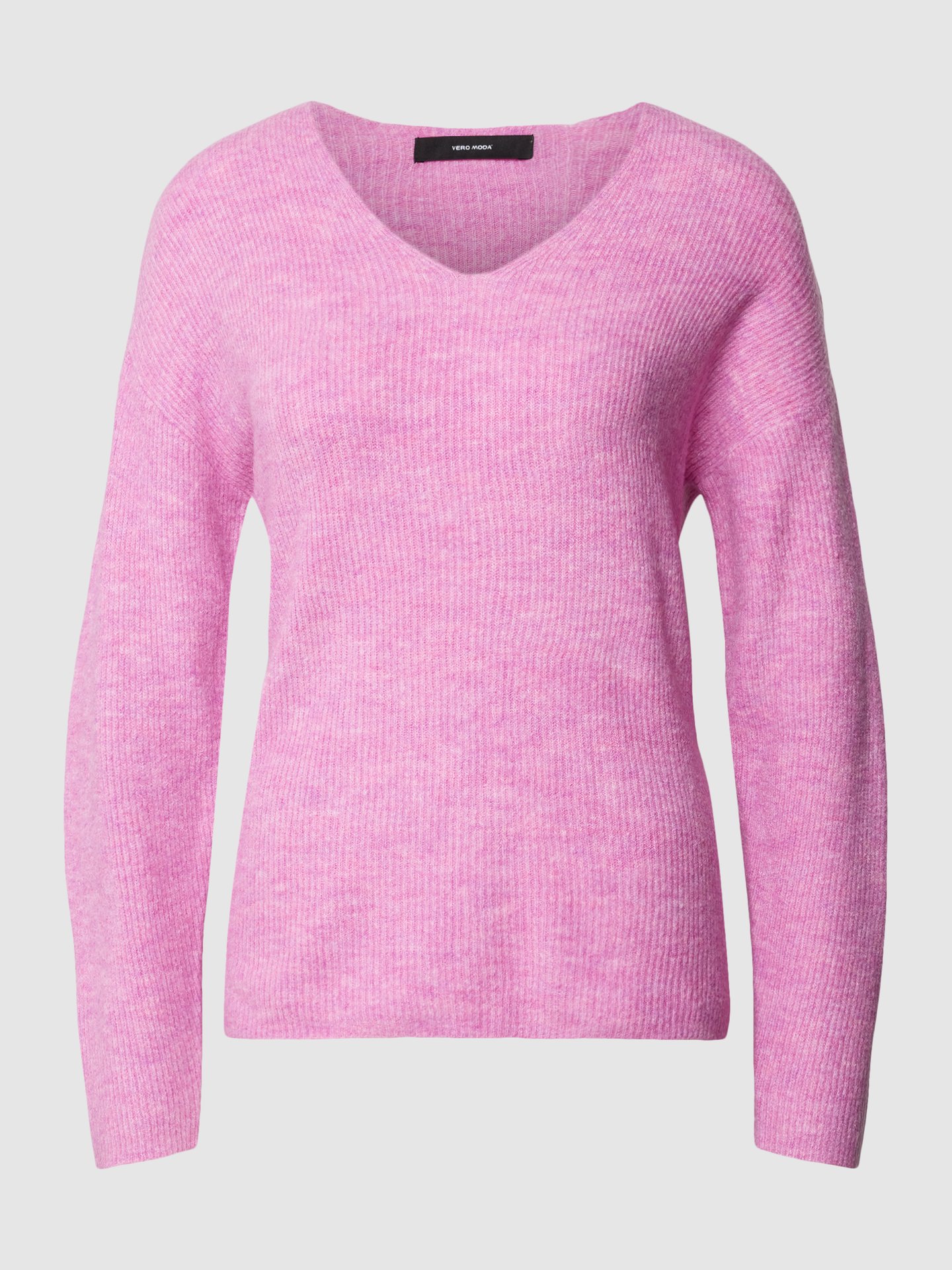 Vero Moda Pullover in Strick-Optik Modell 'VMCREWLEFILE' (rosa meliert) online kaufen