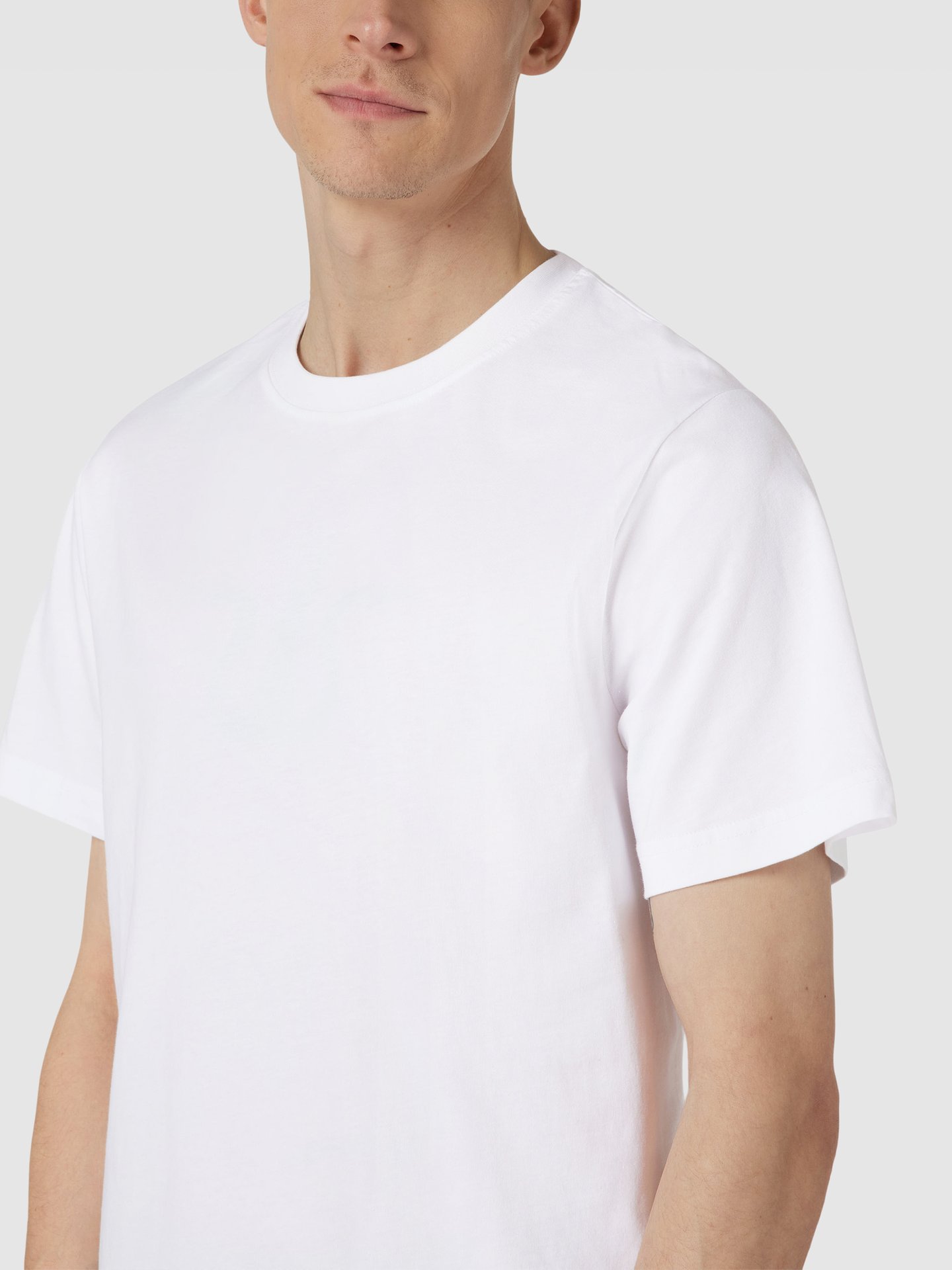 Seidensticker Studio T-Shirt mit Label-Detail (weiß) online kaufen