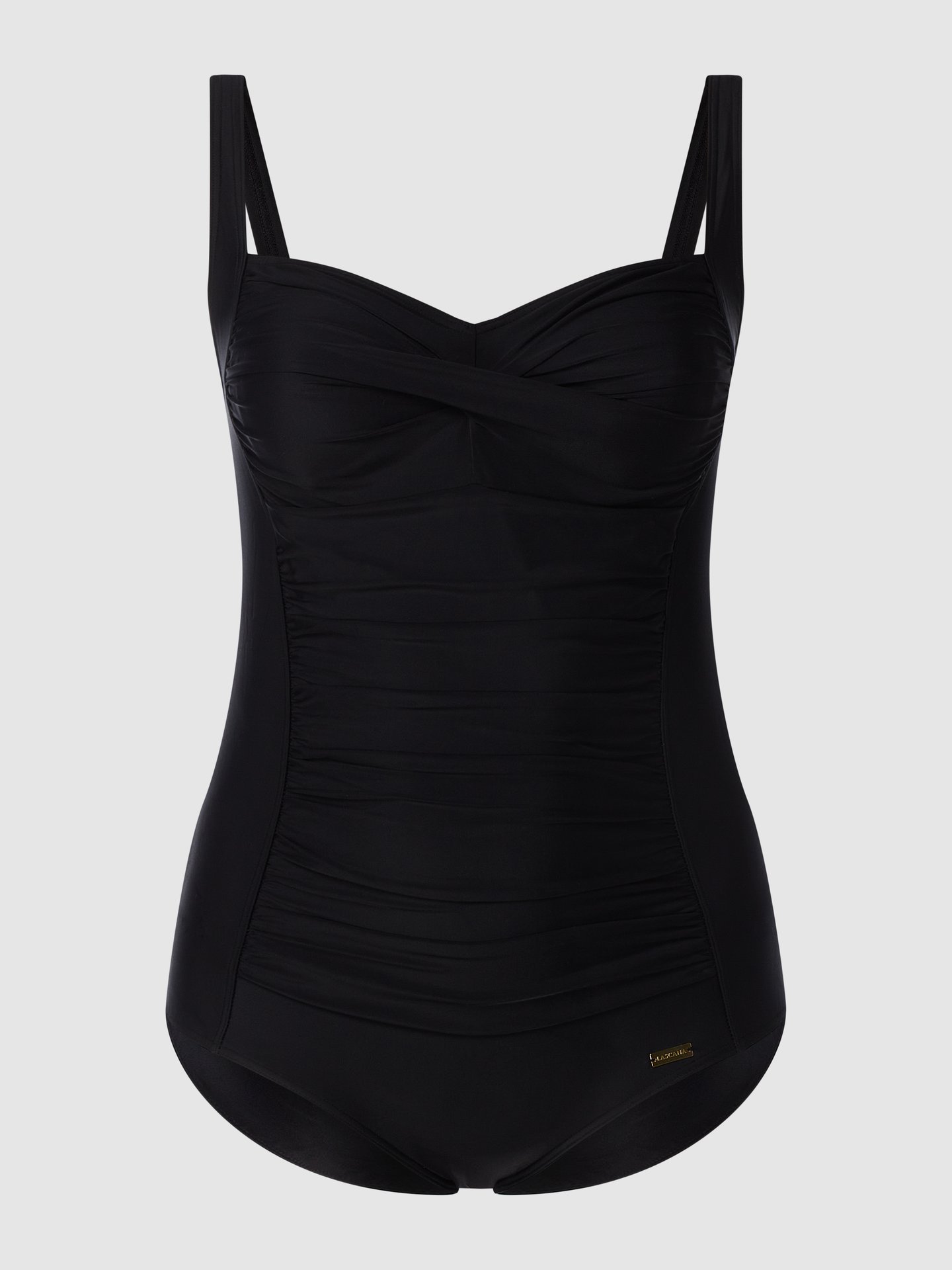 LASCANA pLUS SIZE badpak met plooien in zwart online kopen | P&C