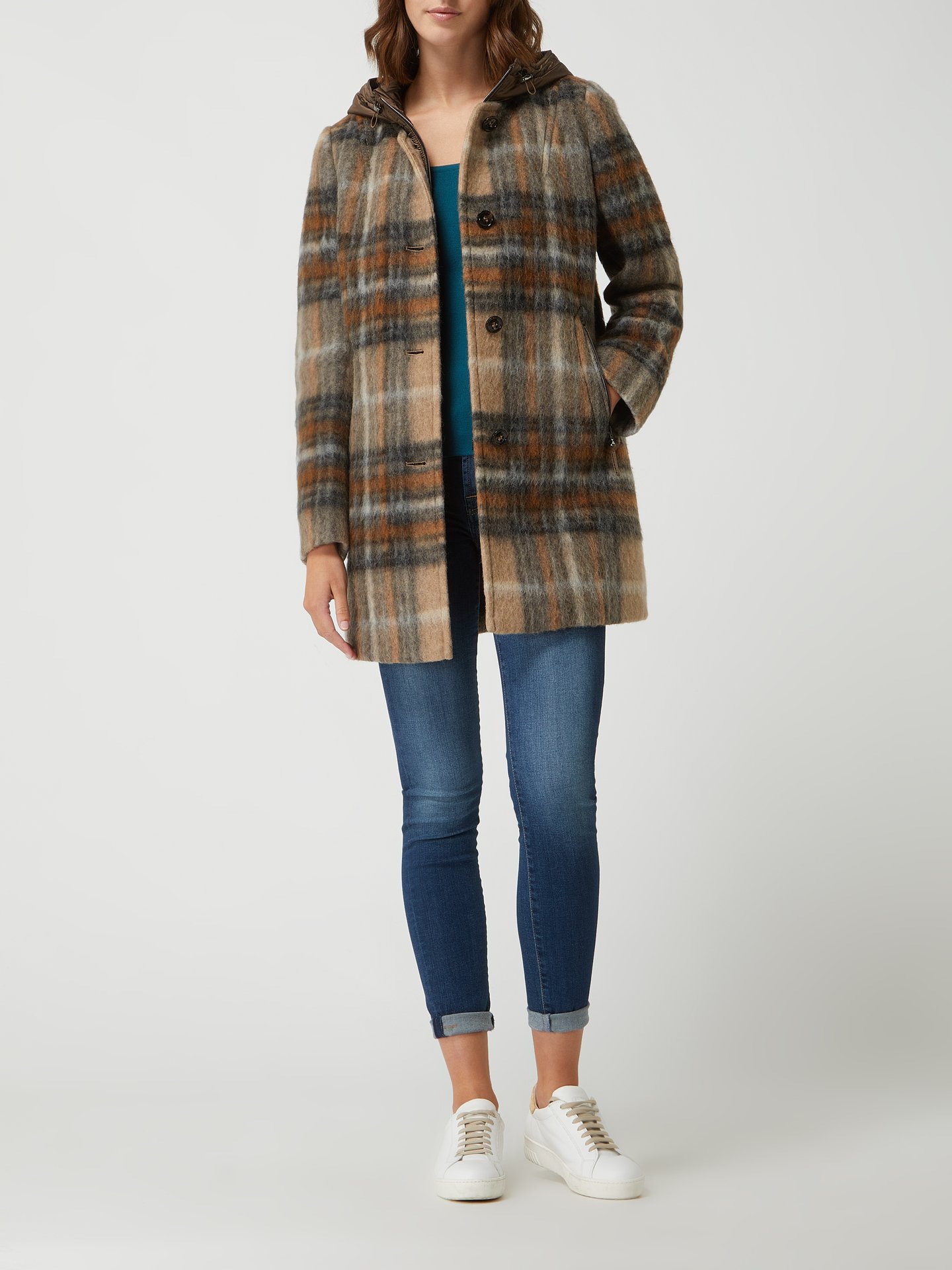 Gil Bret Wolljacke mit Tartan-Karo (camel) online kaufen