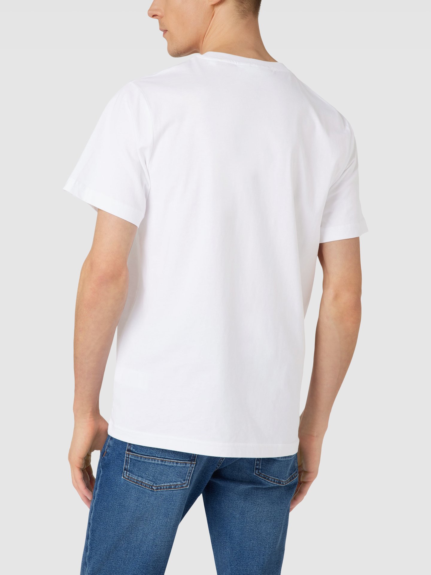 Seidensticker Studio T-Shirt mit Label-Detail (weiß) online kaufen