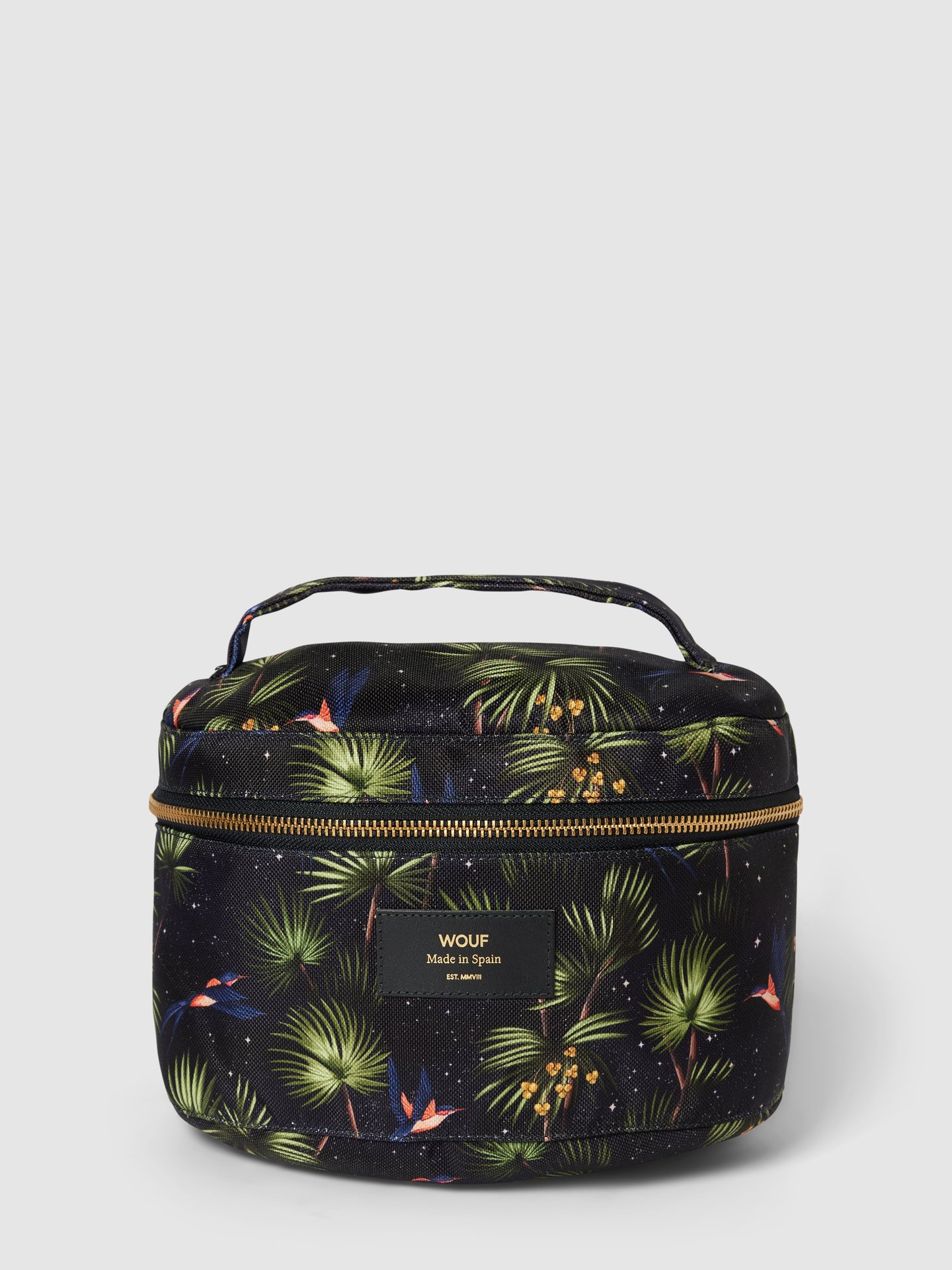 WOUF Make-uptasje met all-over motief, model 'Paradise' in marineblauw ...