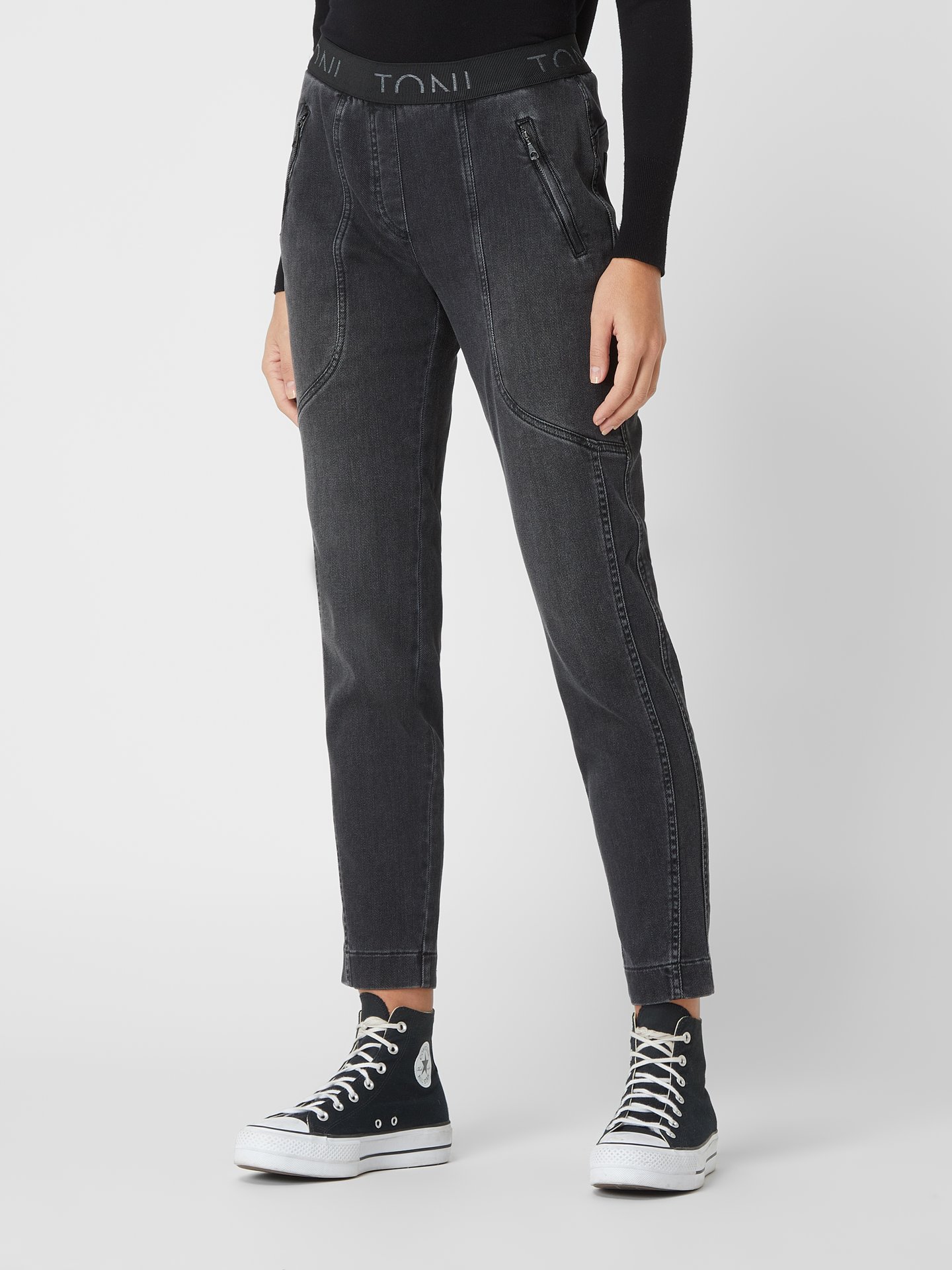 Toni Dress Joggingbroek van denim, model 'Sue' in donkergrijs online ...