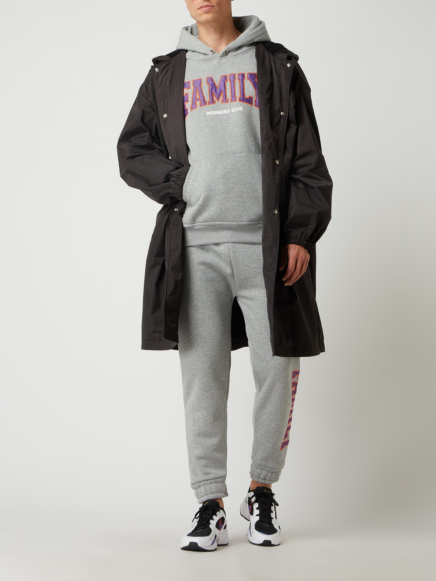 Family First Milano Hoodie mit Logo (mittelgrau meliert) online kaufen