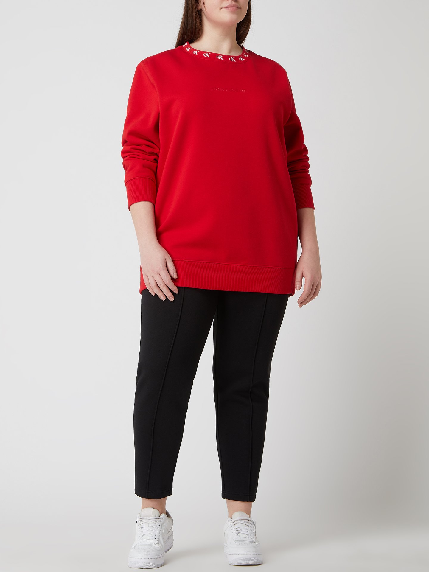 Calvin Klein Jeans Plus Plus Size Sweatshirt Mit Logo Details Rot