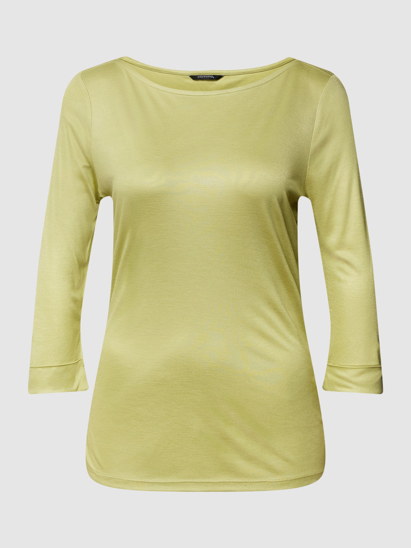 comma Shirt met lange mouwen met boothals in appeltjesgroen online ...