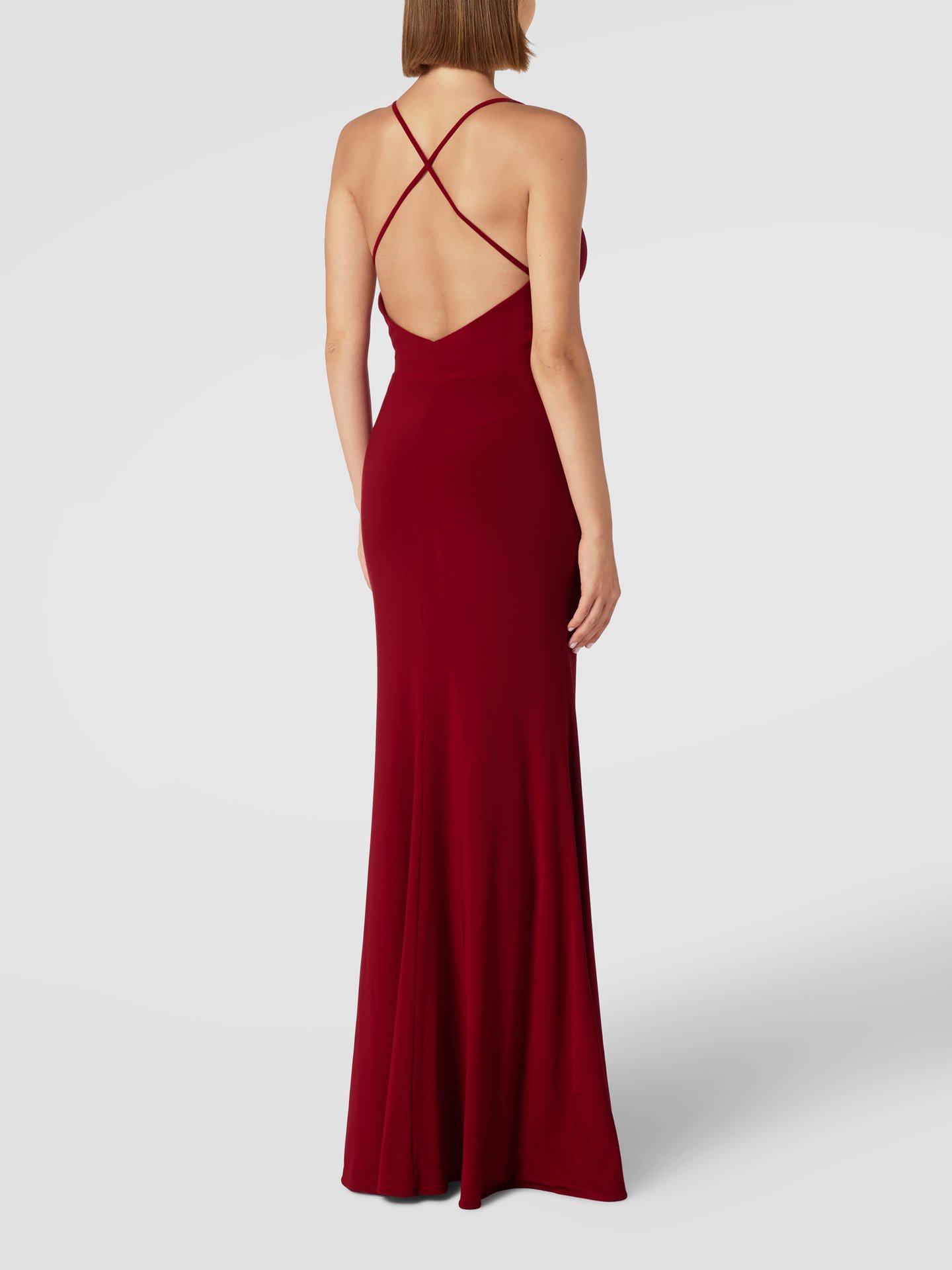 Luxuar Abendkleid mit gelegten Falten (rot) online kaufen