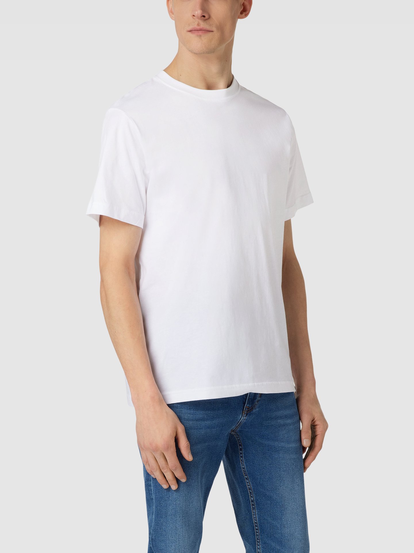 Seidensticker Studio T-Shirt mit Label-Detail (weiß) online kaufen