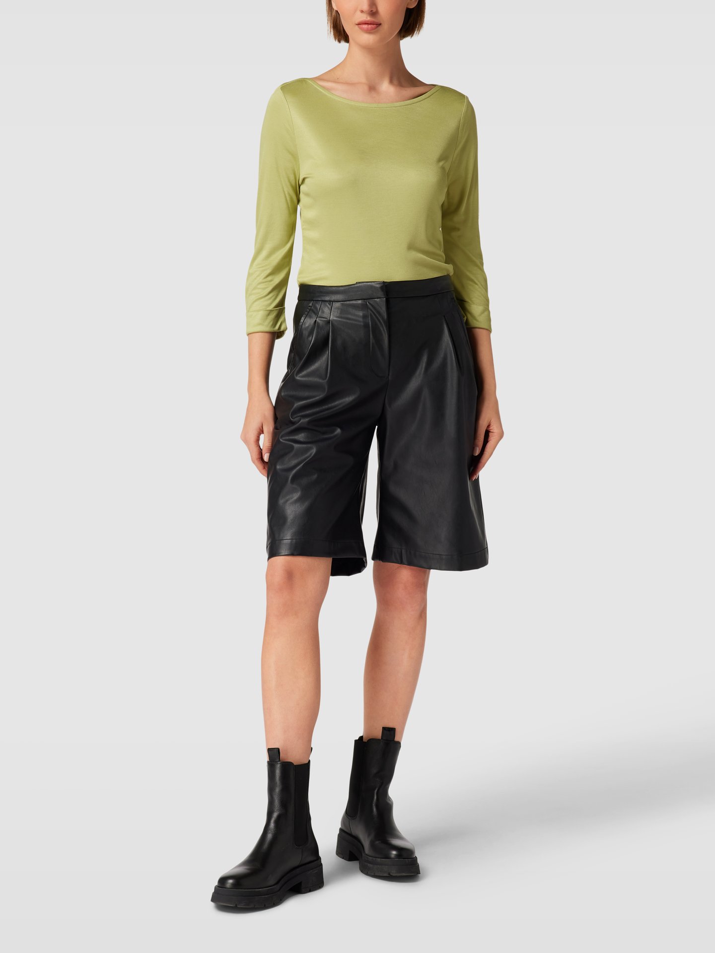 comma Shirt met lange mouwen met boothals in appeltjesgroen online ...