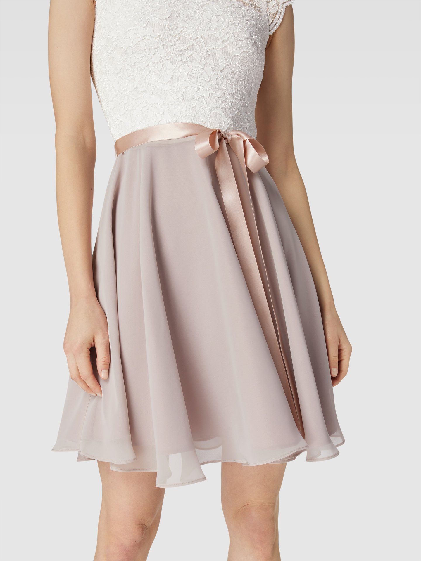 Swing Cocktailkleid mit Spitzenbesatz (altrosa) online kaufen