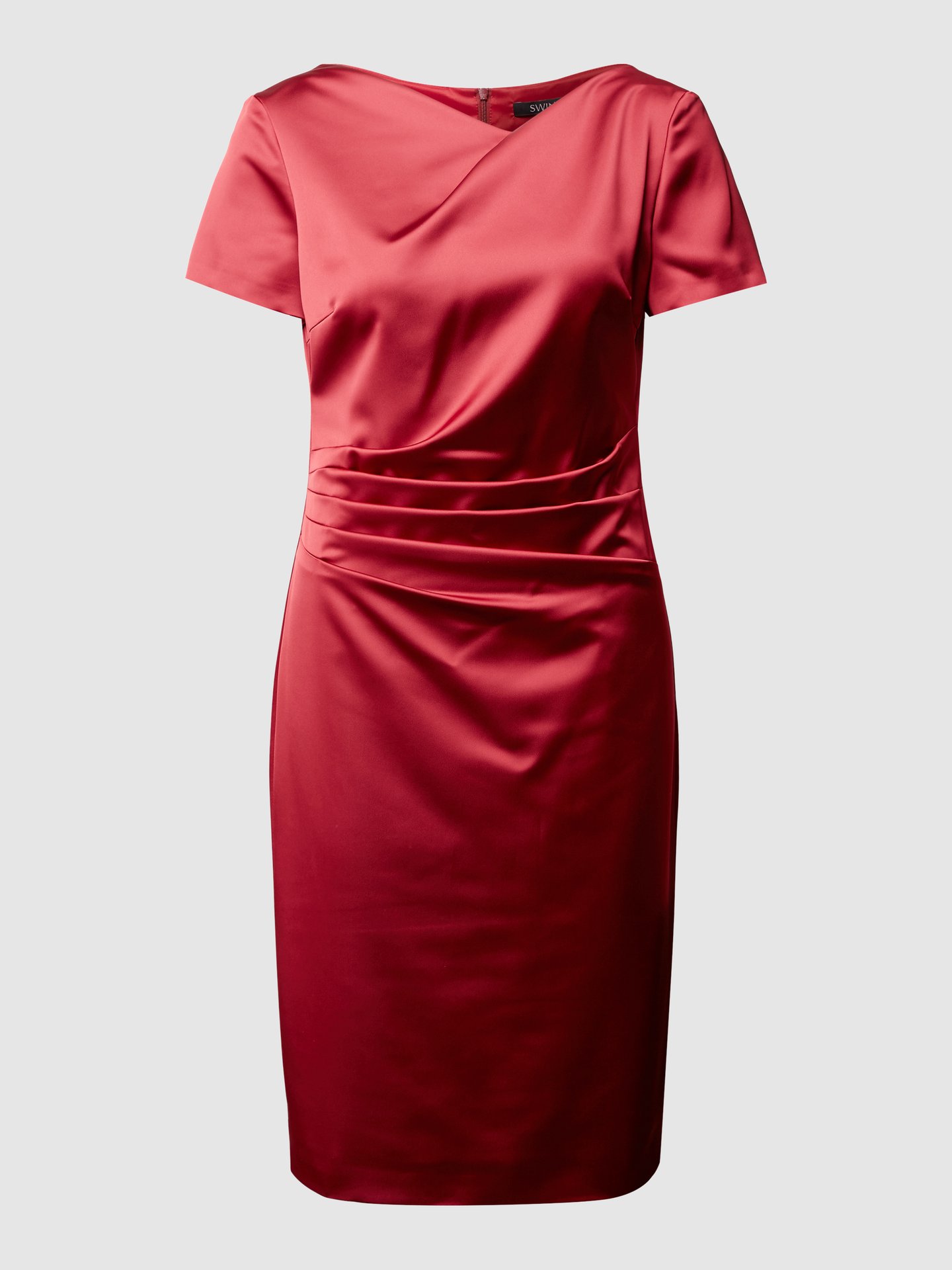 Swing Cocktailkleid aus Satin (rot) online kaufen