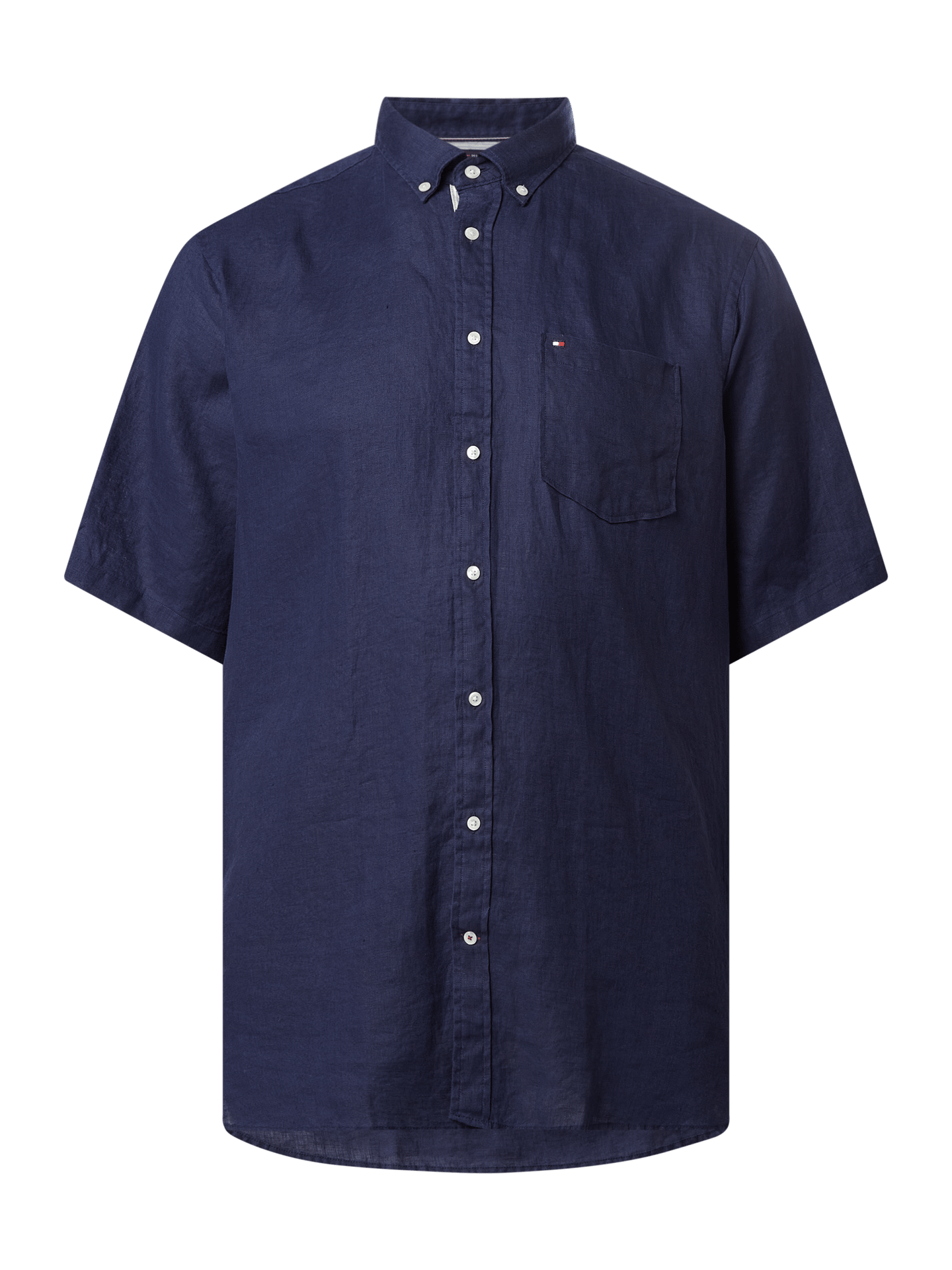Tommy Hilfiger Big And Tall Plus Size Regular Fit Leinenhemd Marineblau