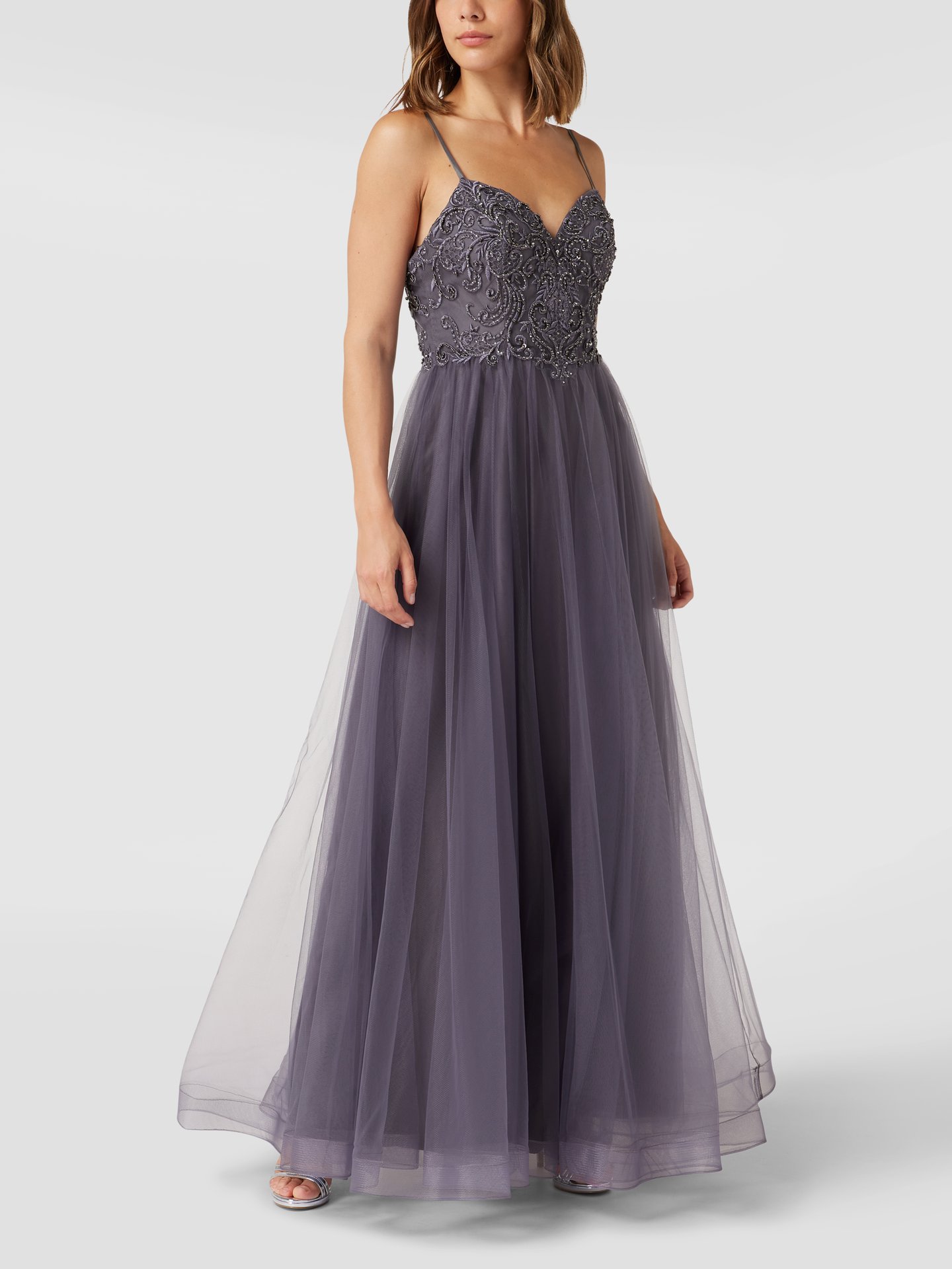 Laona Abendkleid mit Herz-Ausschnitt (anthrazit) online kaufen