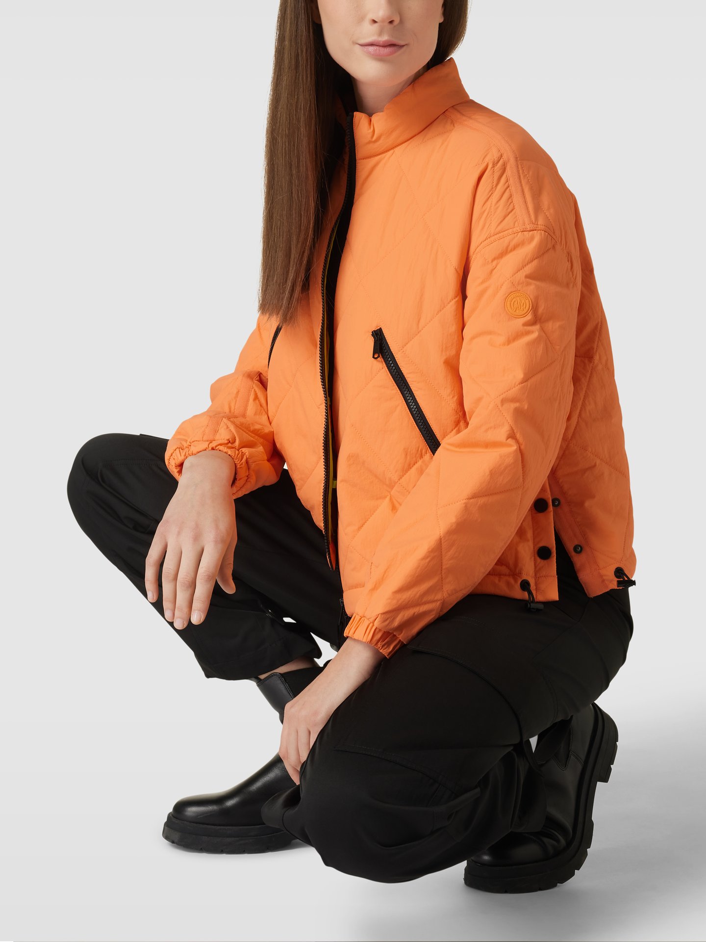 Beaumont Amsterdam Gewatteerd jack met ritssluiting in oranje online ...