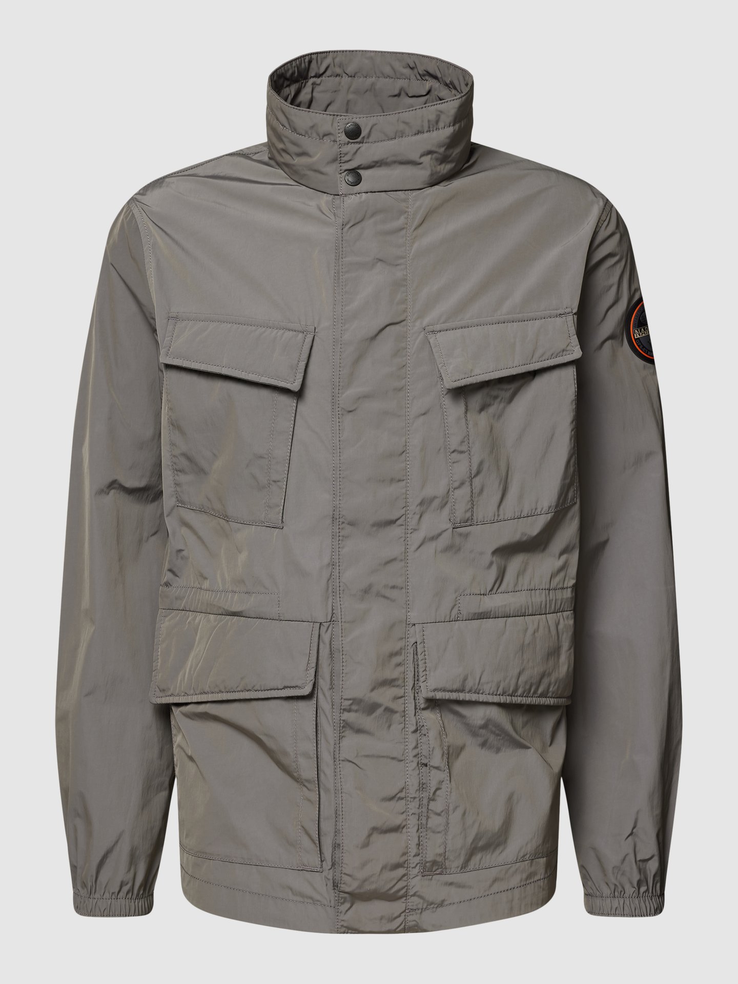 Napapijri Jacke mit Label-Patch Modell 'INTI' (anthrazit) online kaufen