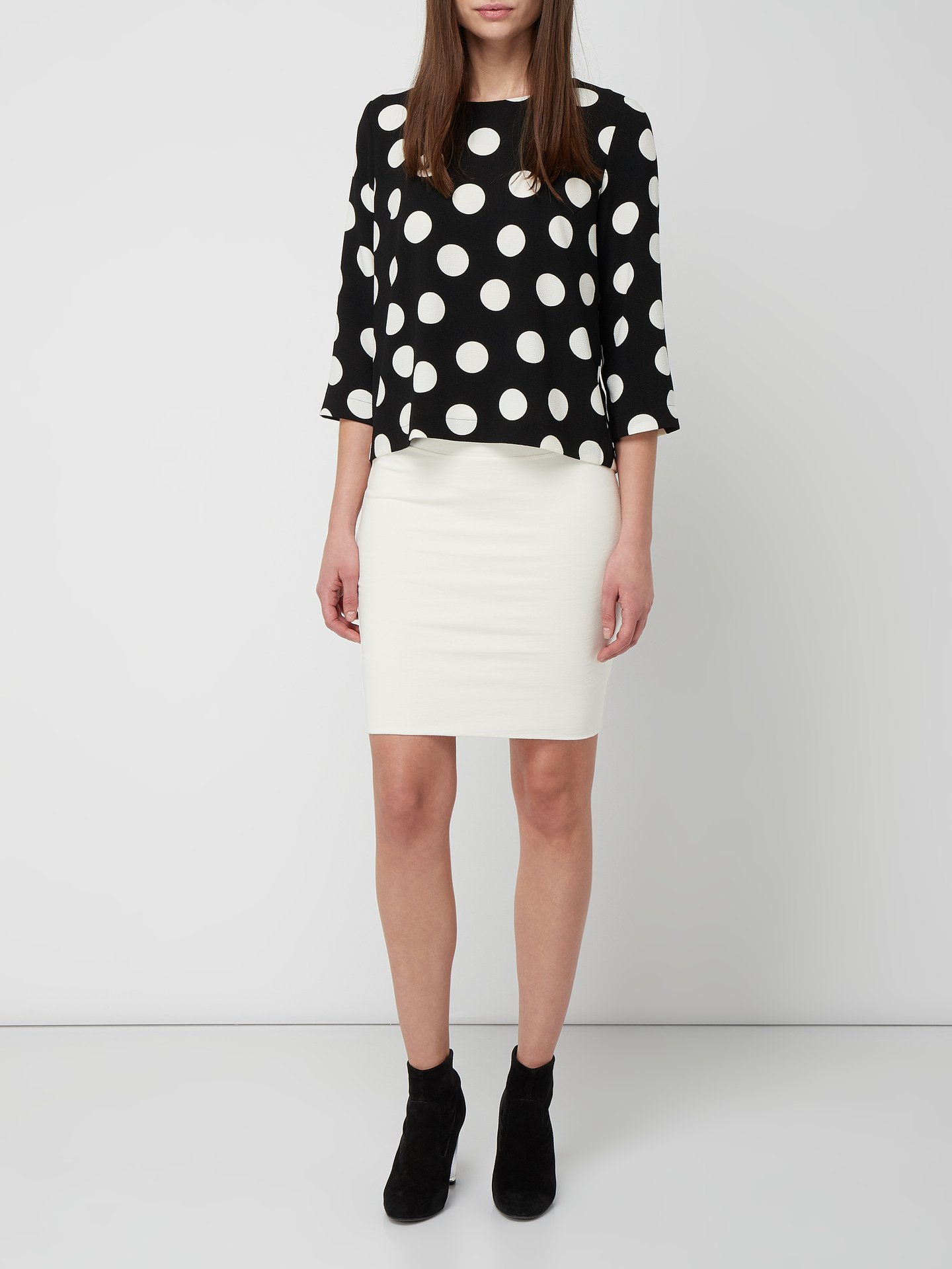 Kaffe Minirok met elastische band, model 'PENNY' in wit online kopen | P&C