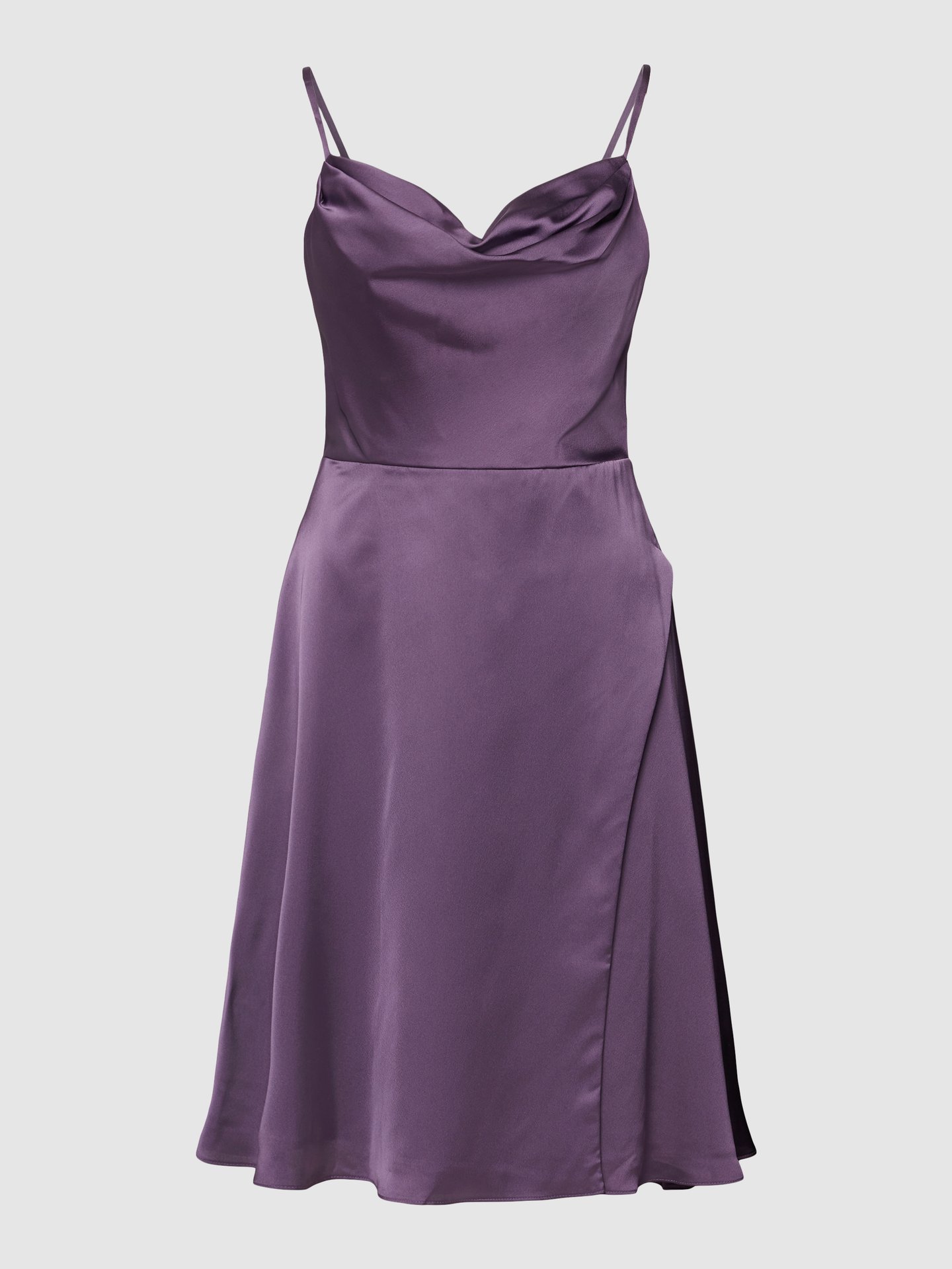 Luxuar Cocktailkleid mit Wasserfall-Ausschnitt (mauve ) online kaufen