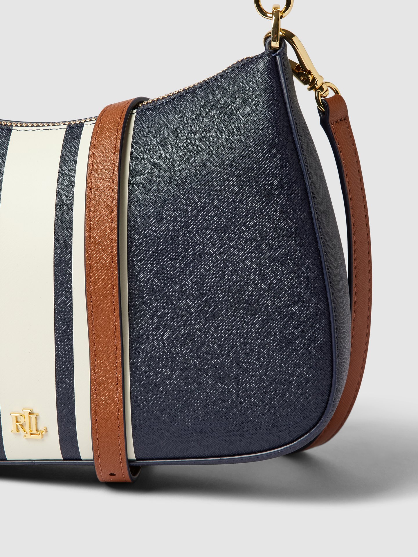 Lauren Ralph Lauren Schoudertas met polkadots in marineblauw online ...