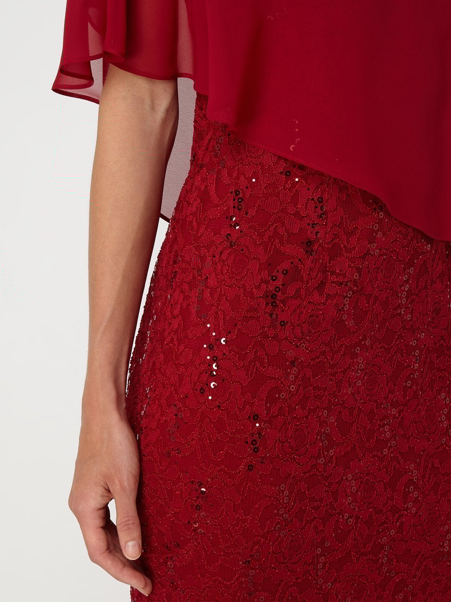 Swing Cocktailkleid aus floraler Spitze (rot) online kaufen