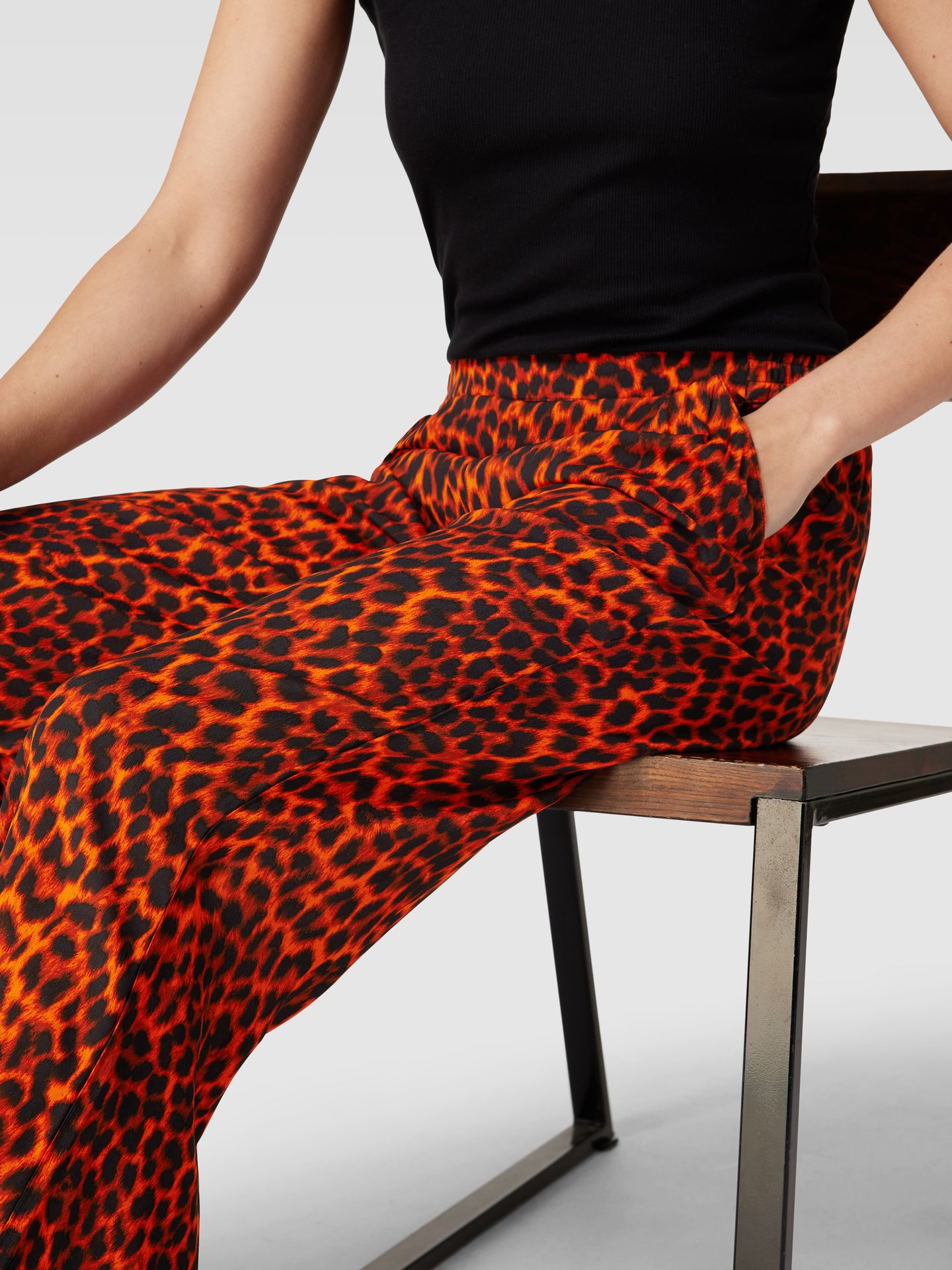 Risy & Jerfs Palazzohose mit Animal-Print Modell 'Goch' (orange) online ...