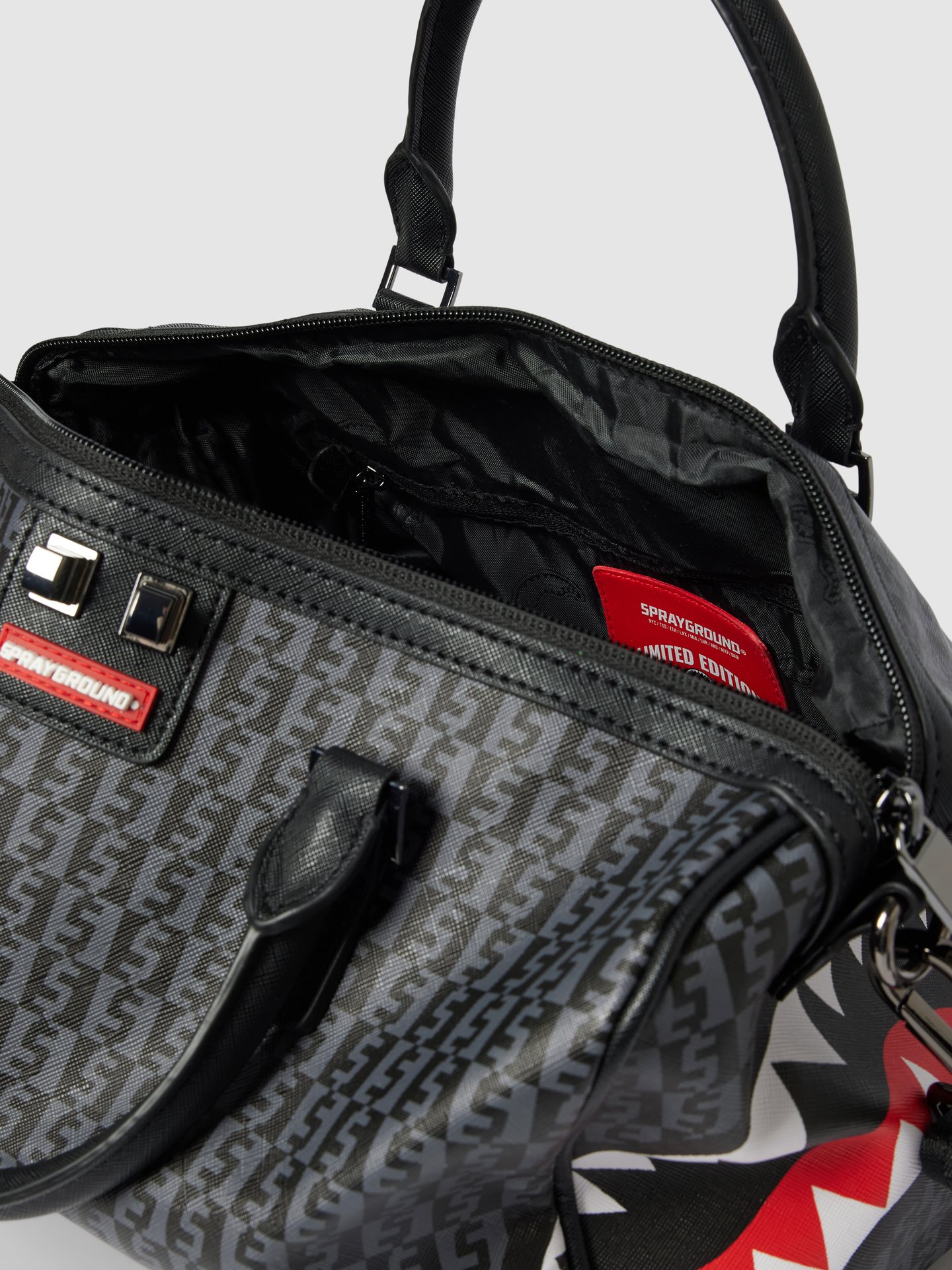 Sprayground Duffle bag met all-over logo in zwart online kopen | P&C