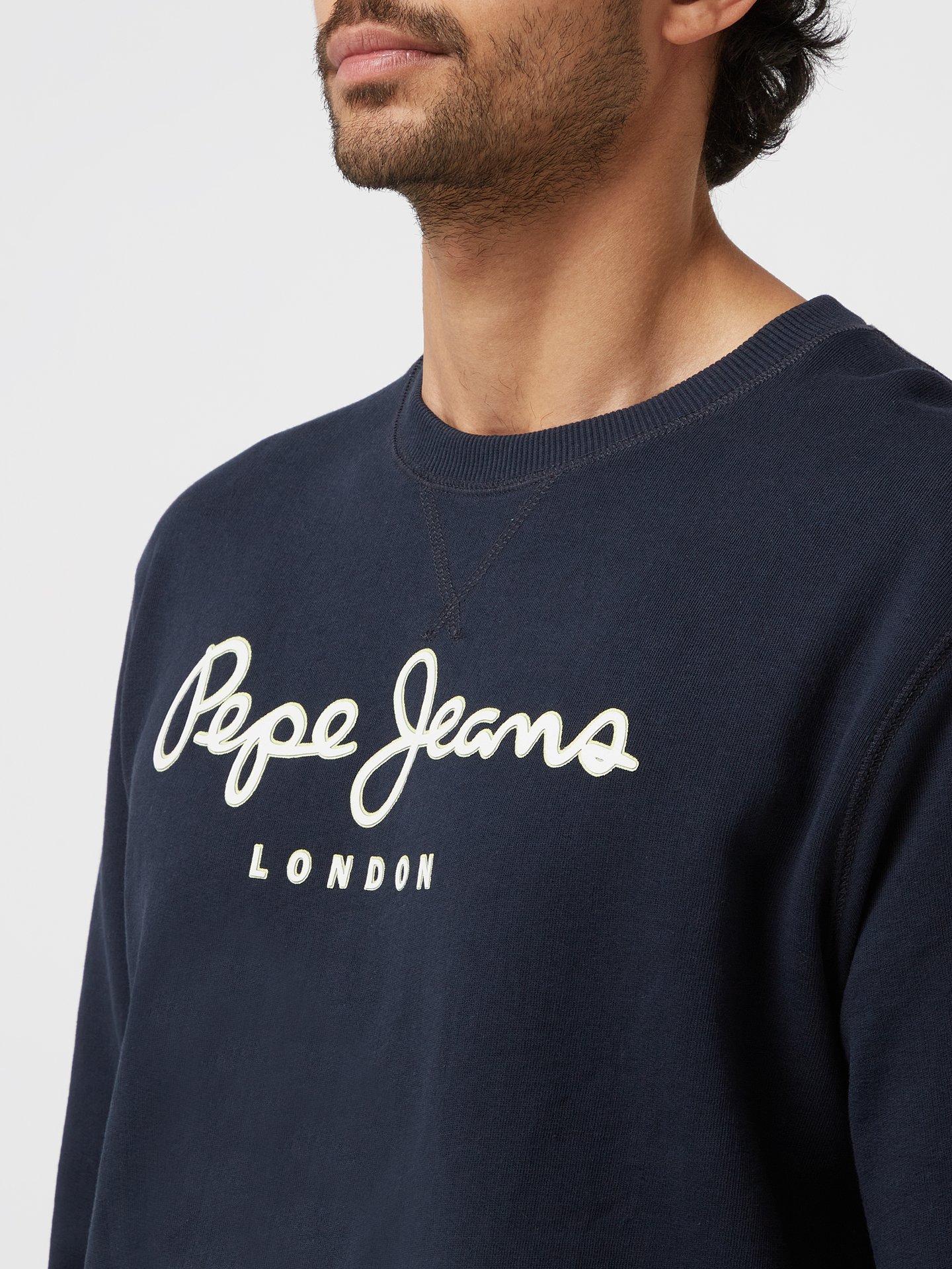 Pepe Jeans Sweatshirt aus Baumwolle Modell 'George' (dunkelblau) online ...