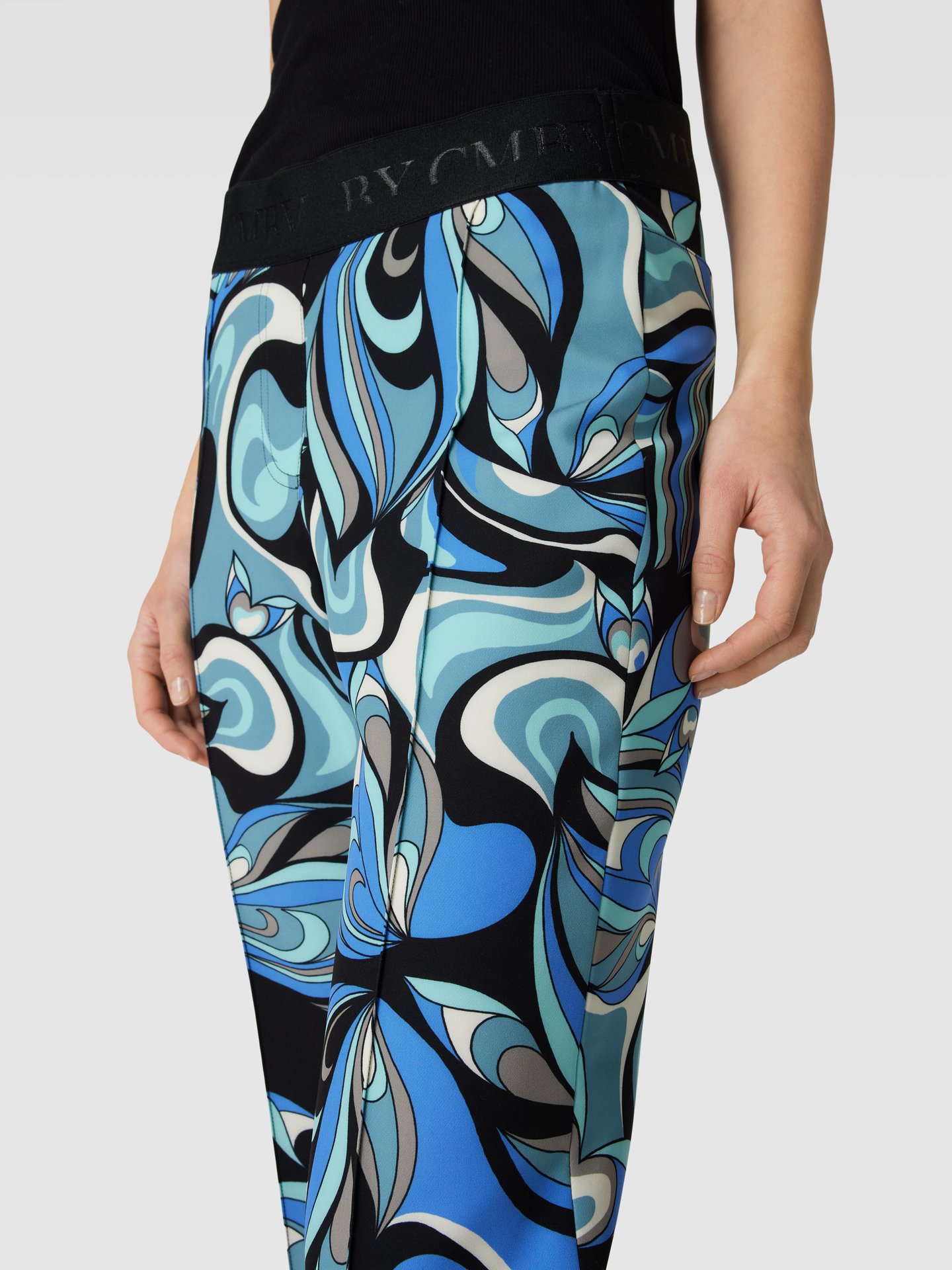 Cambio Stoffhose mit Allover-Muster Modell 'Rainee' (helltürkis) online ...