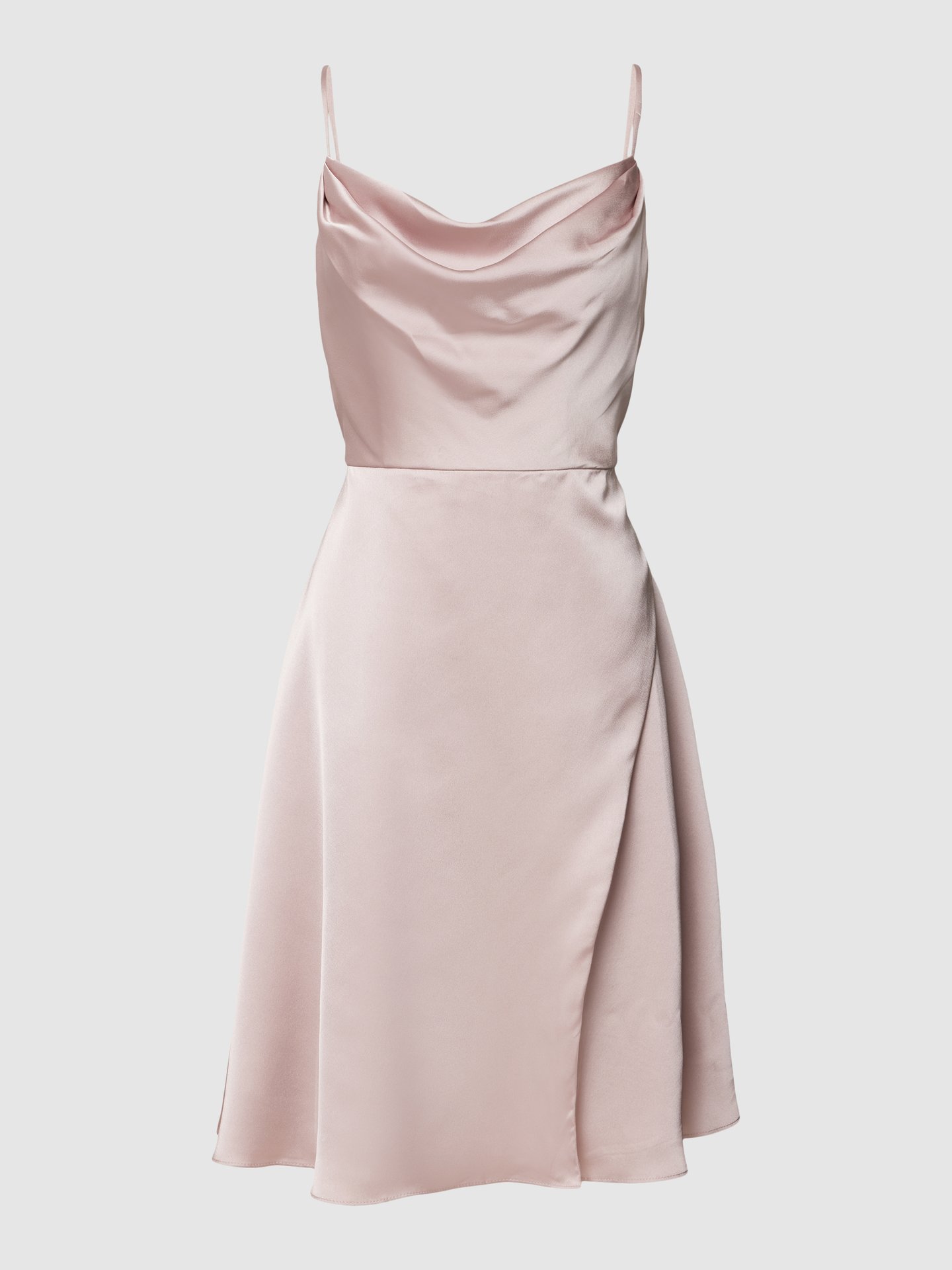 Luxuar Cocktailkleid mit Wasserfall-Ausschnitt (flieder) online kaufen