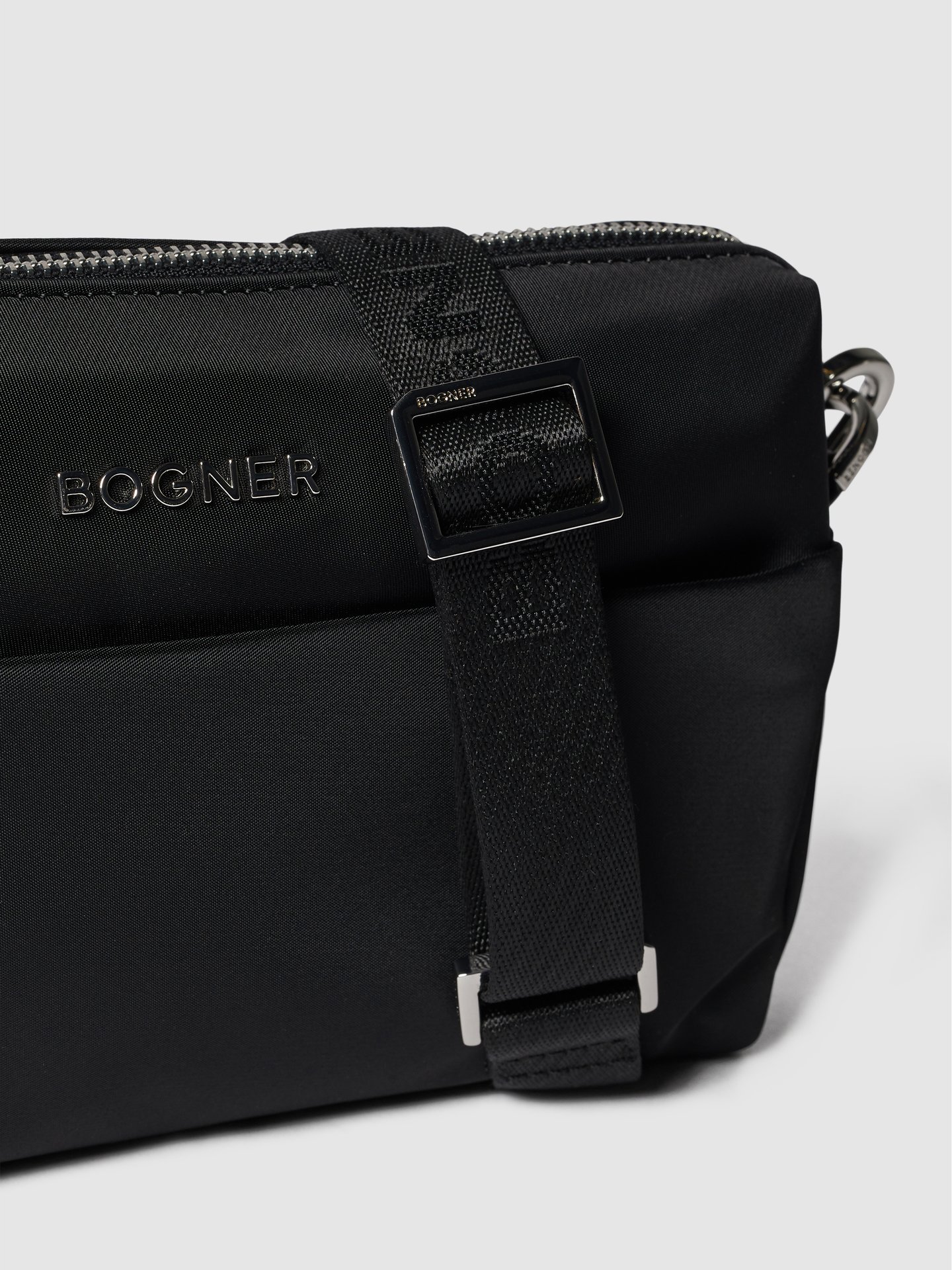 BOGNER Crossbodytas met logodetails, model 'Sita' in zwart online kopen ...