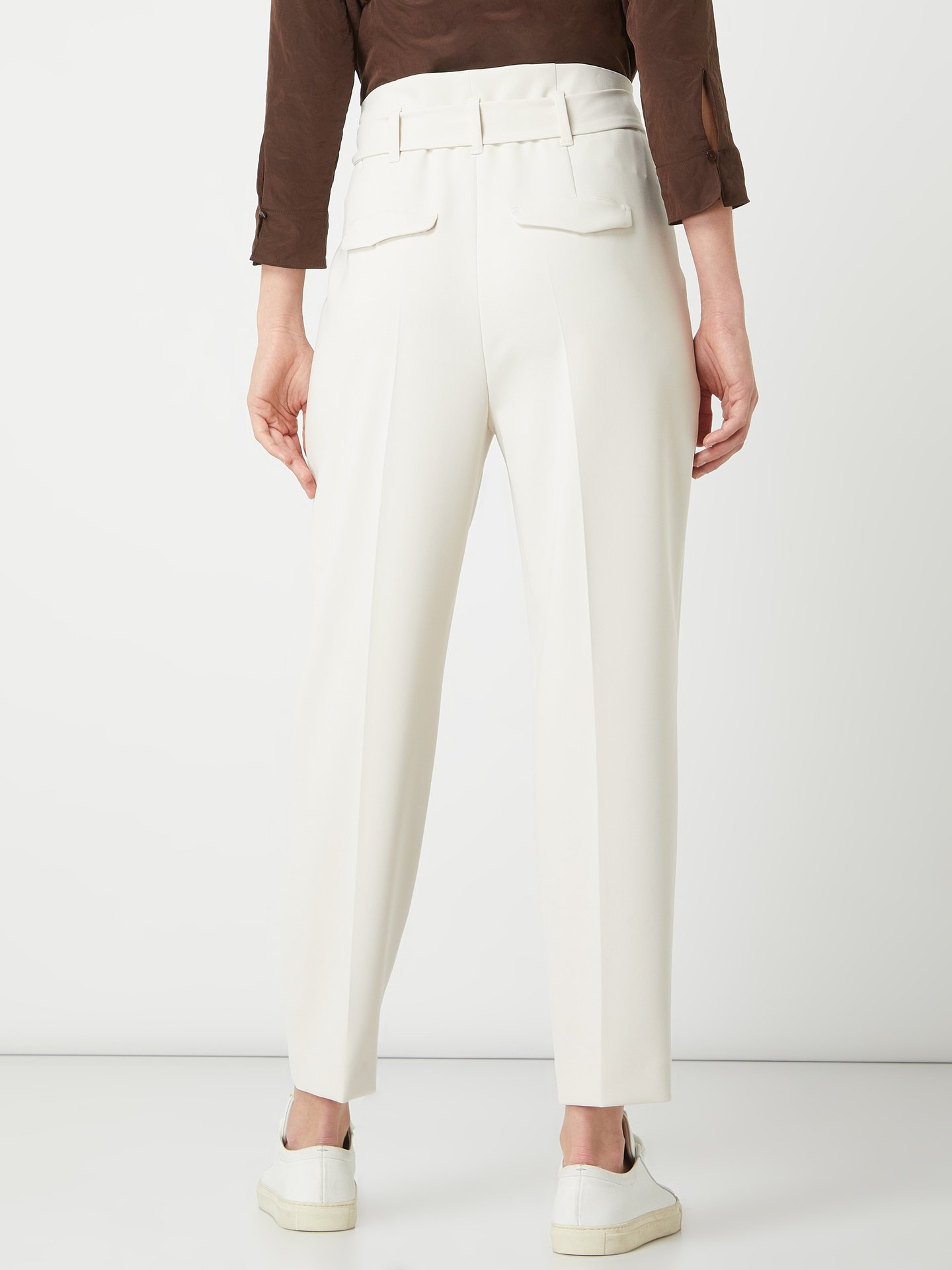 Luisa Cerano Paperbag Hose Mit Taillenband Ecru Online Kaufen