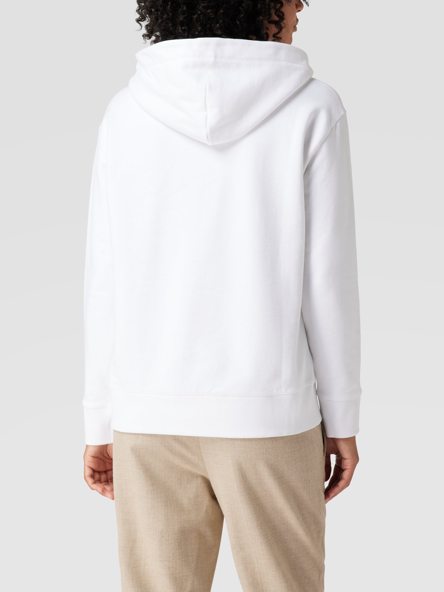 BOSS Orange Hoodie met labelprint, model 'Edelight' in wit online kopen ...