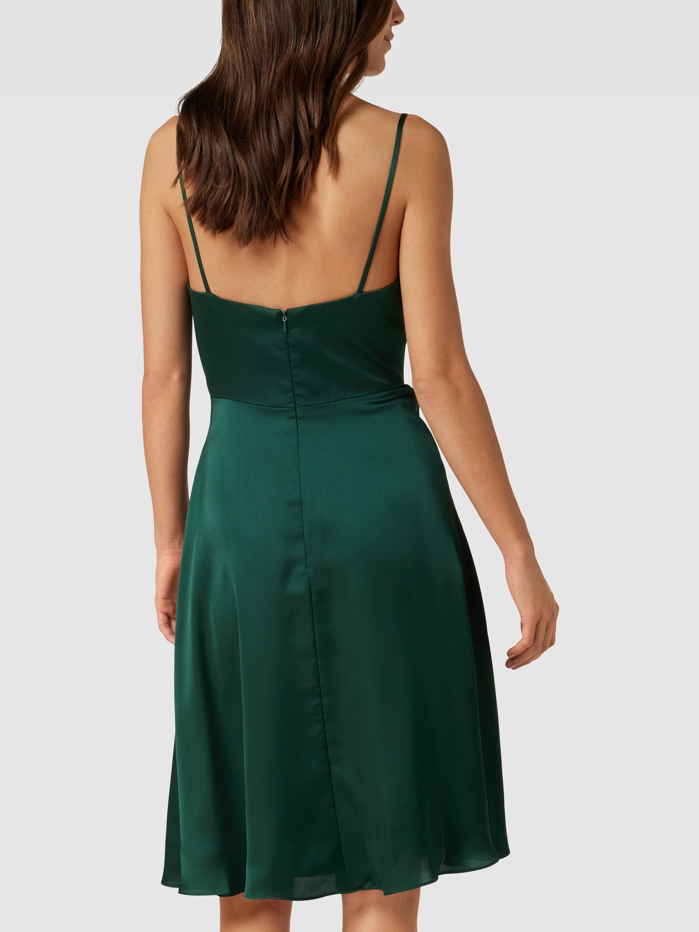 Luxuar Cocktailkleid mit Wasserfall-Ausschnitt (dunkelgrün) online kaufen