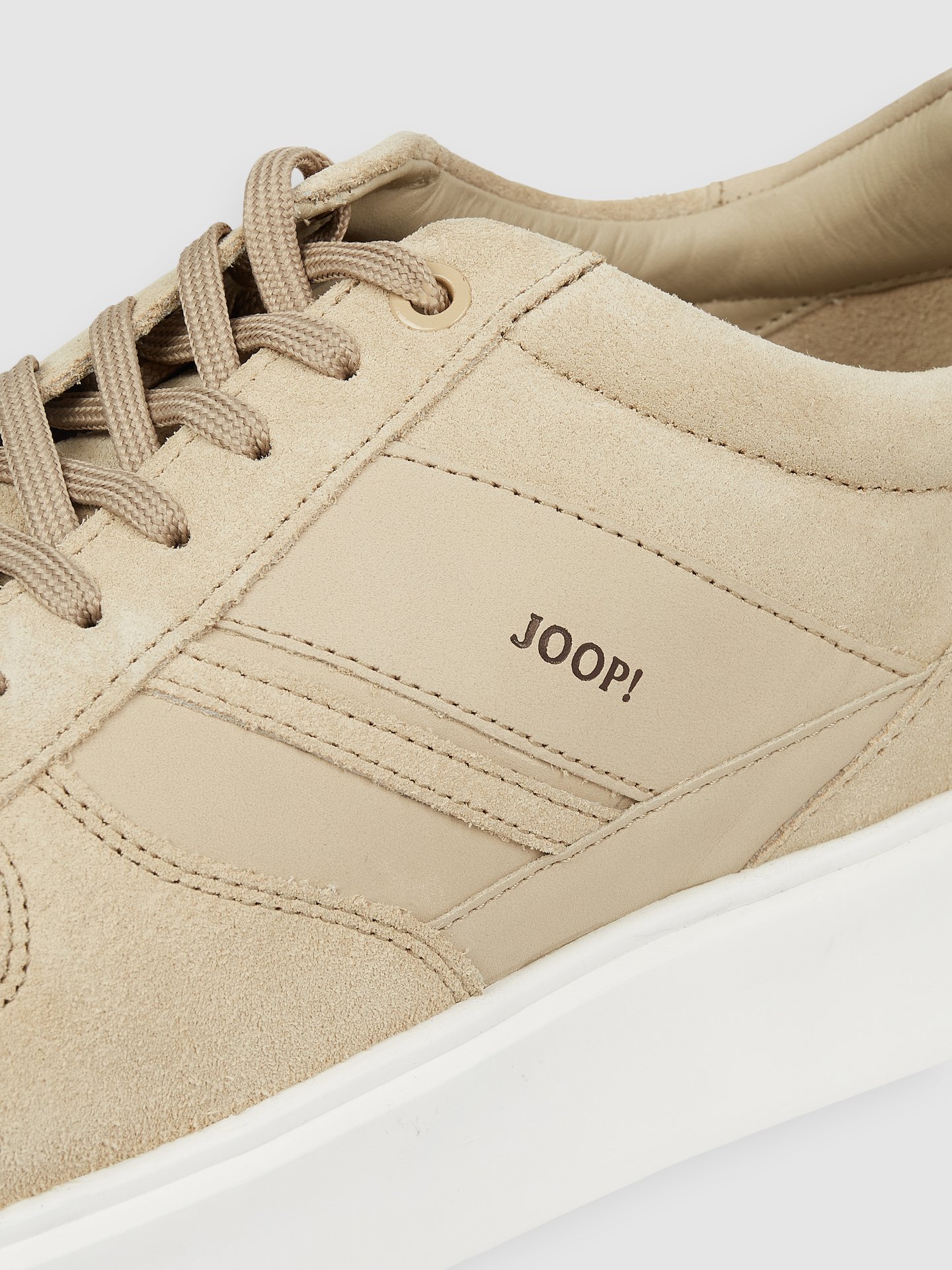 JOOP! SHOES Sneakers van suède en leer, model 'Velluto' in beige online ...
