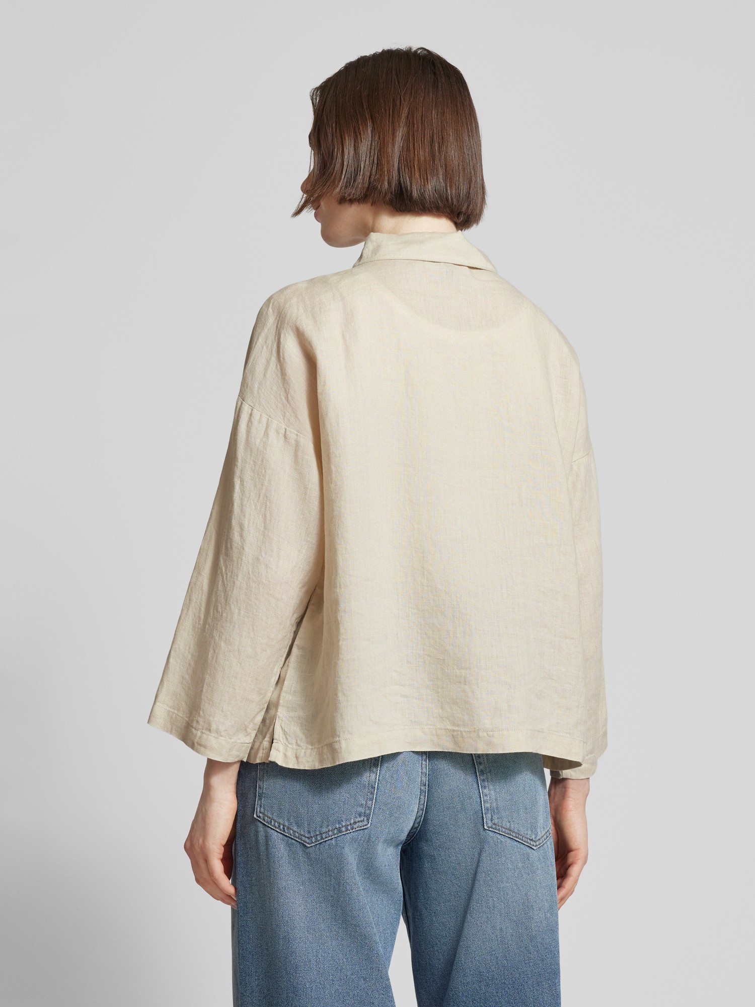 Mazine Leinenbluse mit Label-Stitching Modell 'Lia' (offwhite) online ...