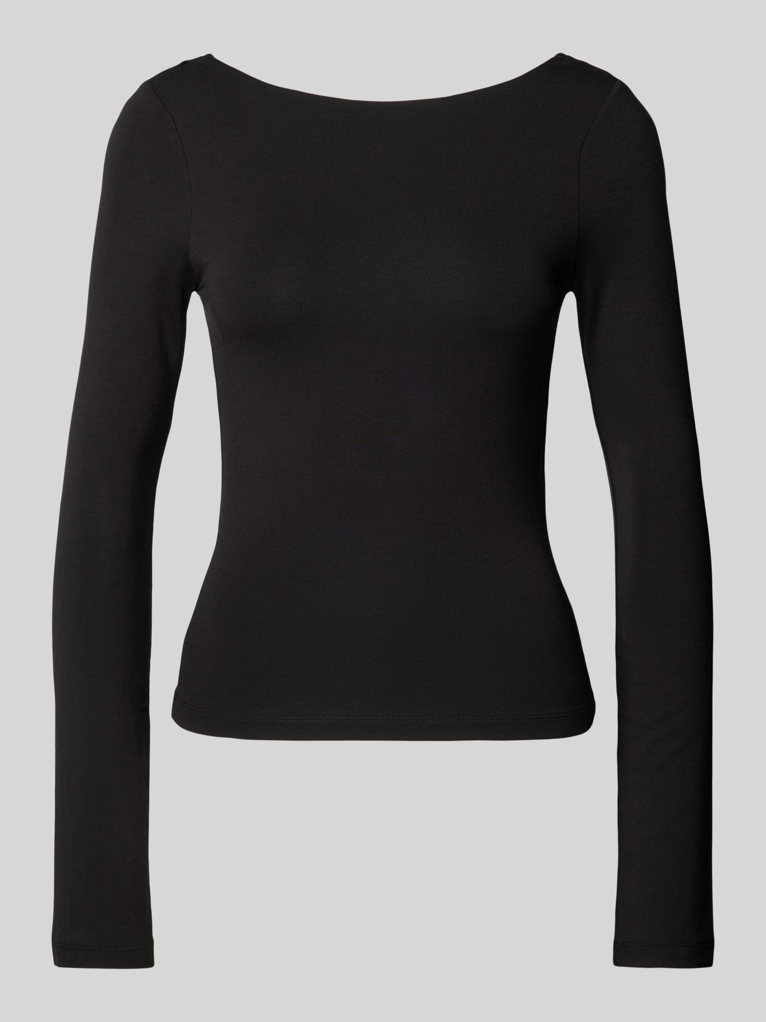 Gina Tricot Shirt met lange mouwen en boothals, model 'Bello' in zwart ...