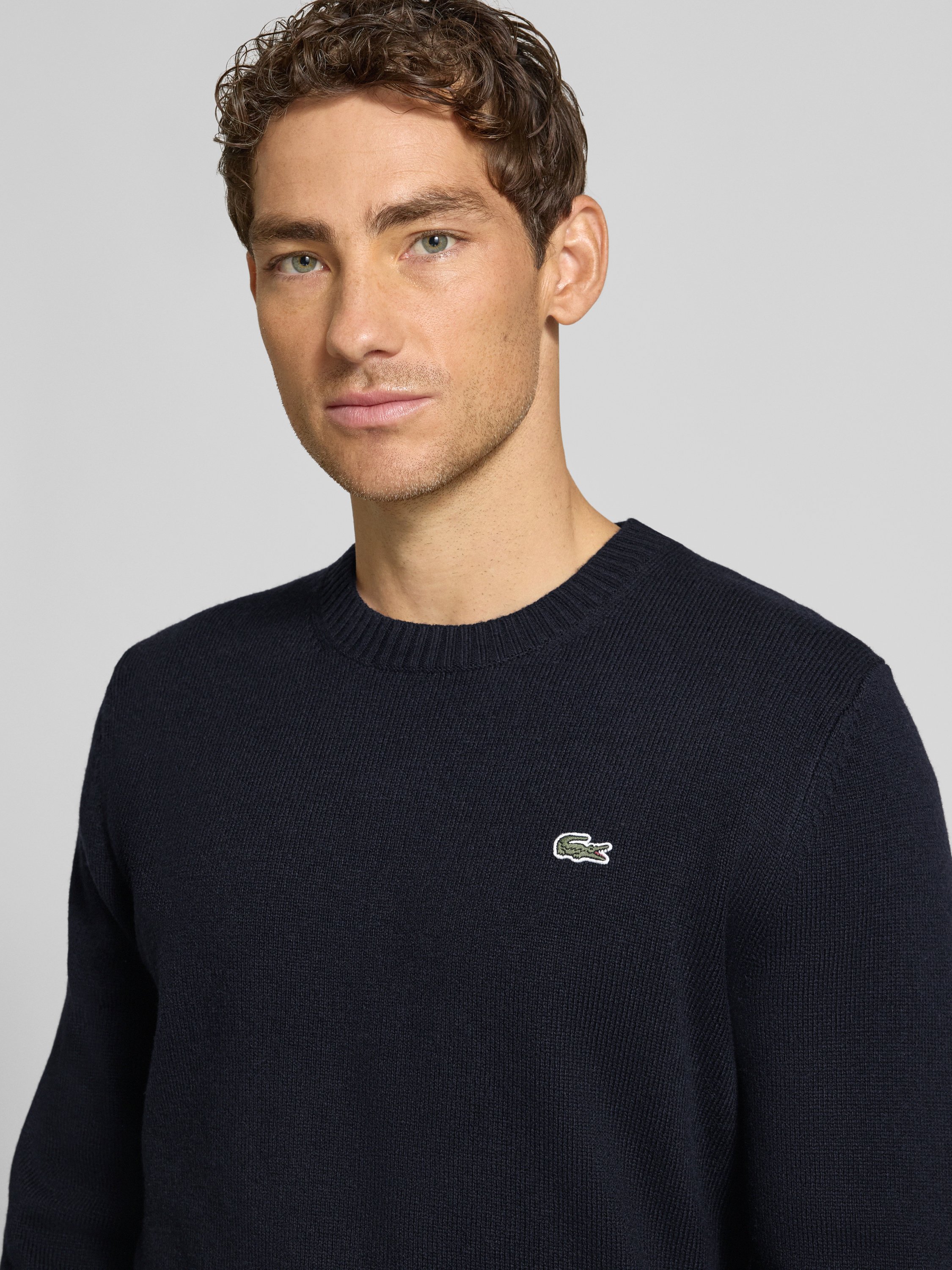 Lacoste Classic Fit Pullover aus reiner Wolle (marine) online kaufen