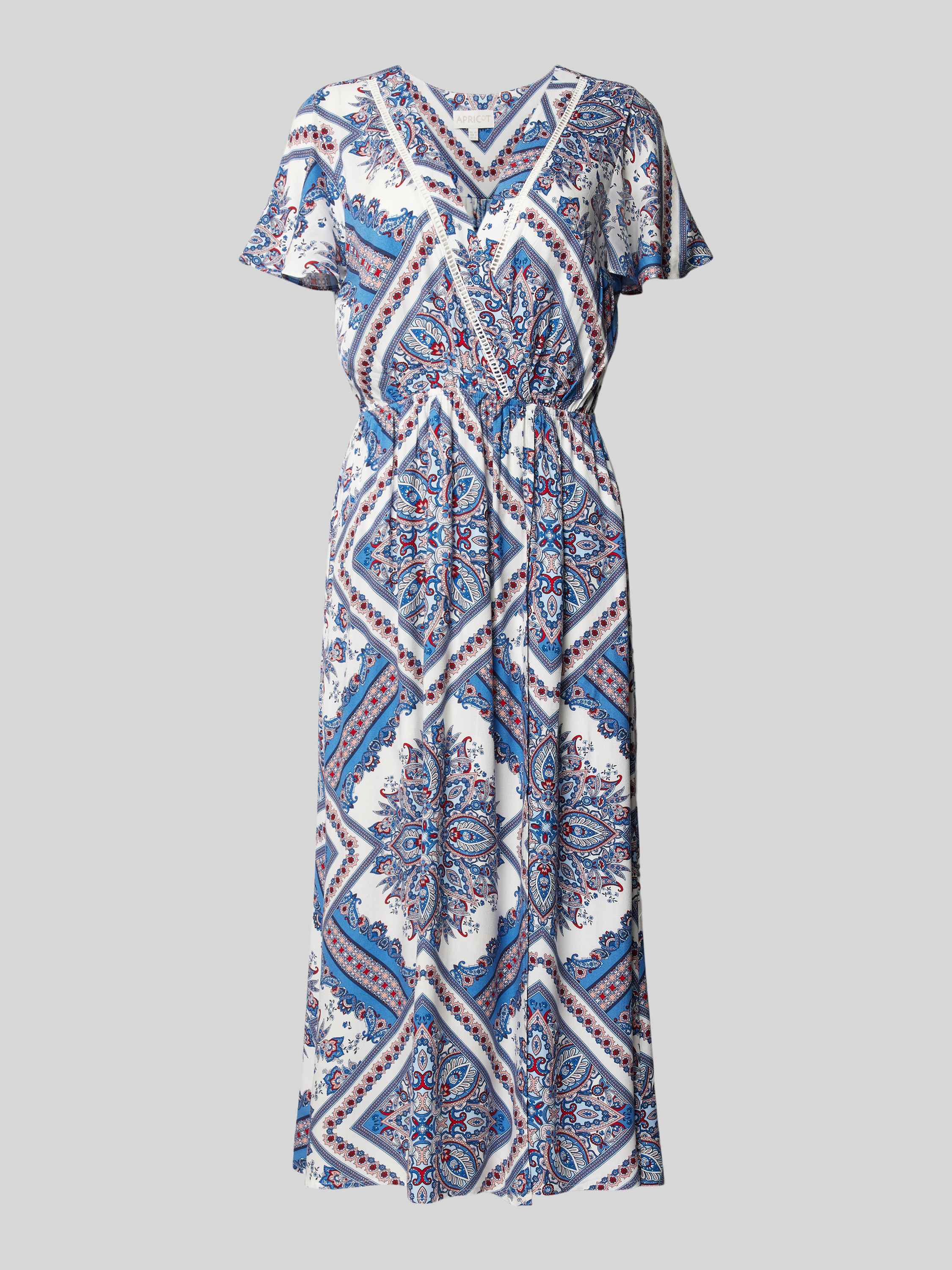 Apricot Midi-jurk van viscose met all-over motief in marineblauw online kopen | P&C