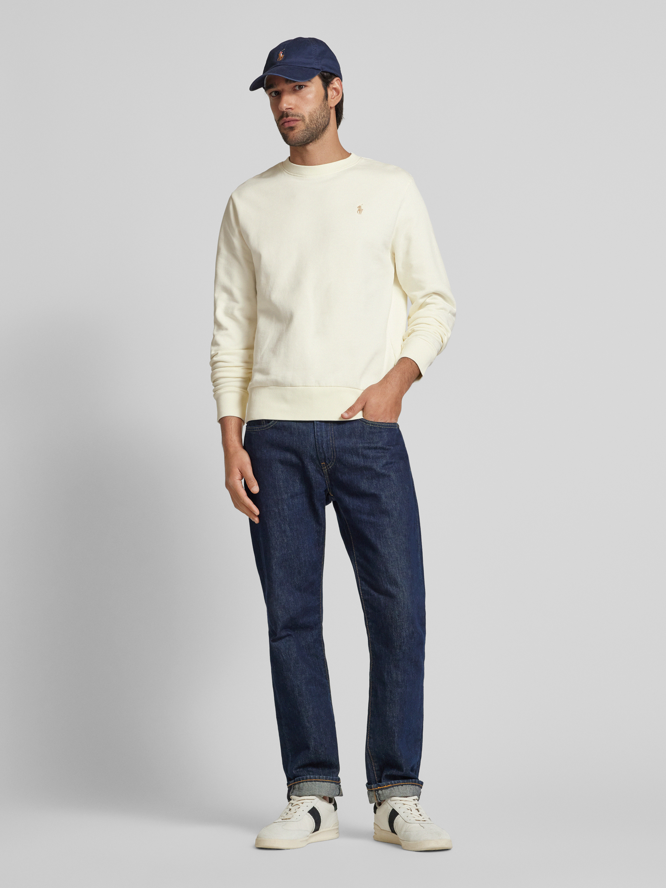 Polo Ralph Lauren Sweatshirt mit Label-Stitching (sand) online kaufen