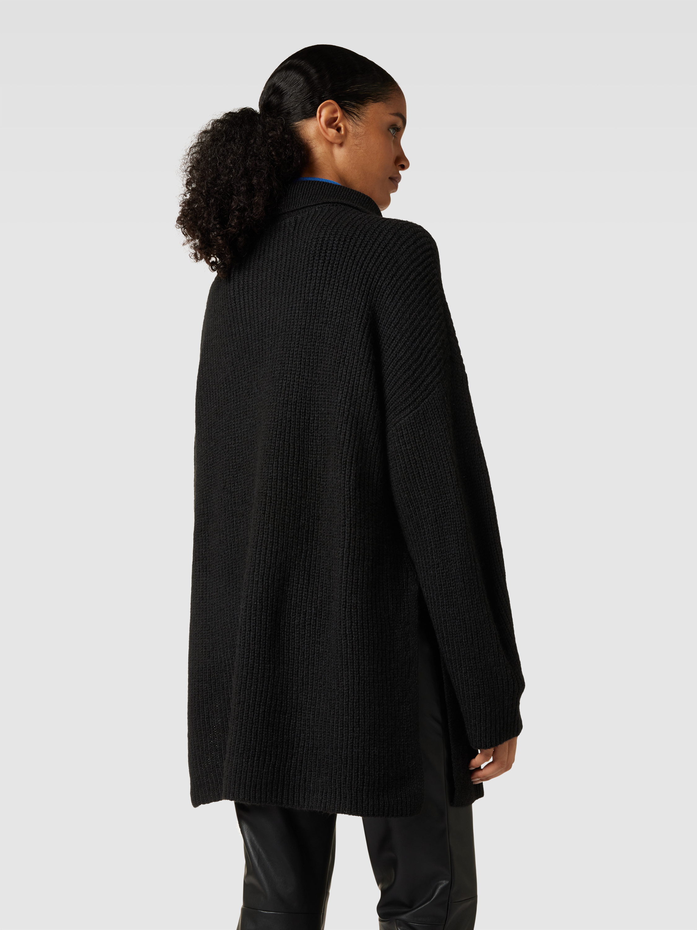 Vero Moda Gebreide jurk met schipperskraag, model 'PERNILLA' in zwart ...