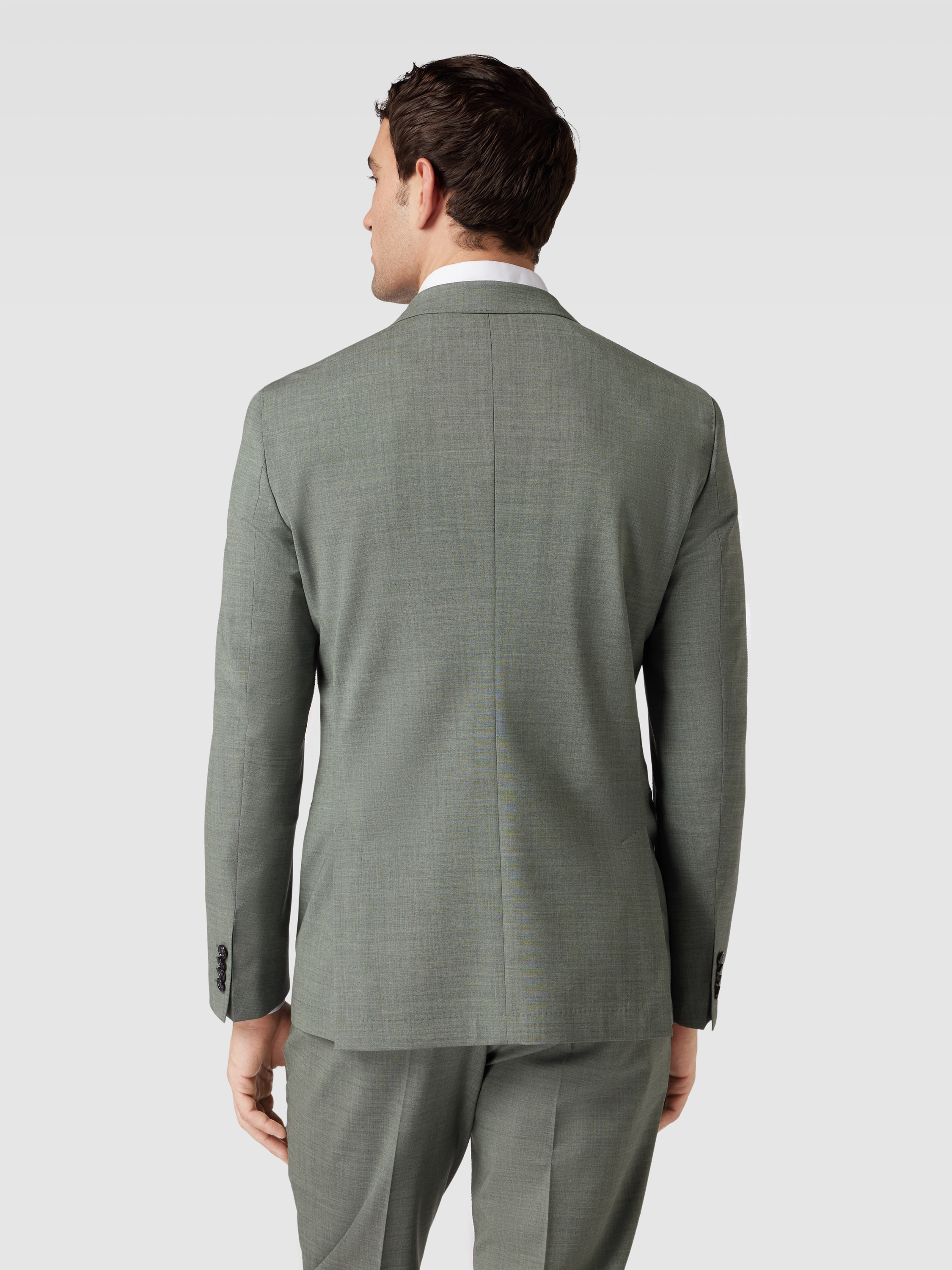 BOSS 2-Knopf-Sakko mit Unifarbenes Design und Kissing Buttons (schilf ...