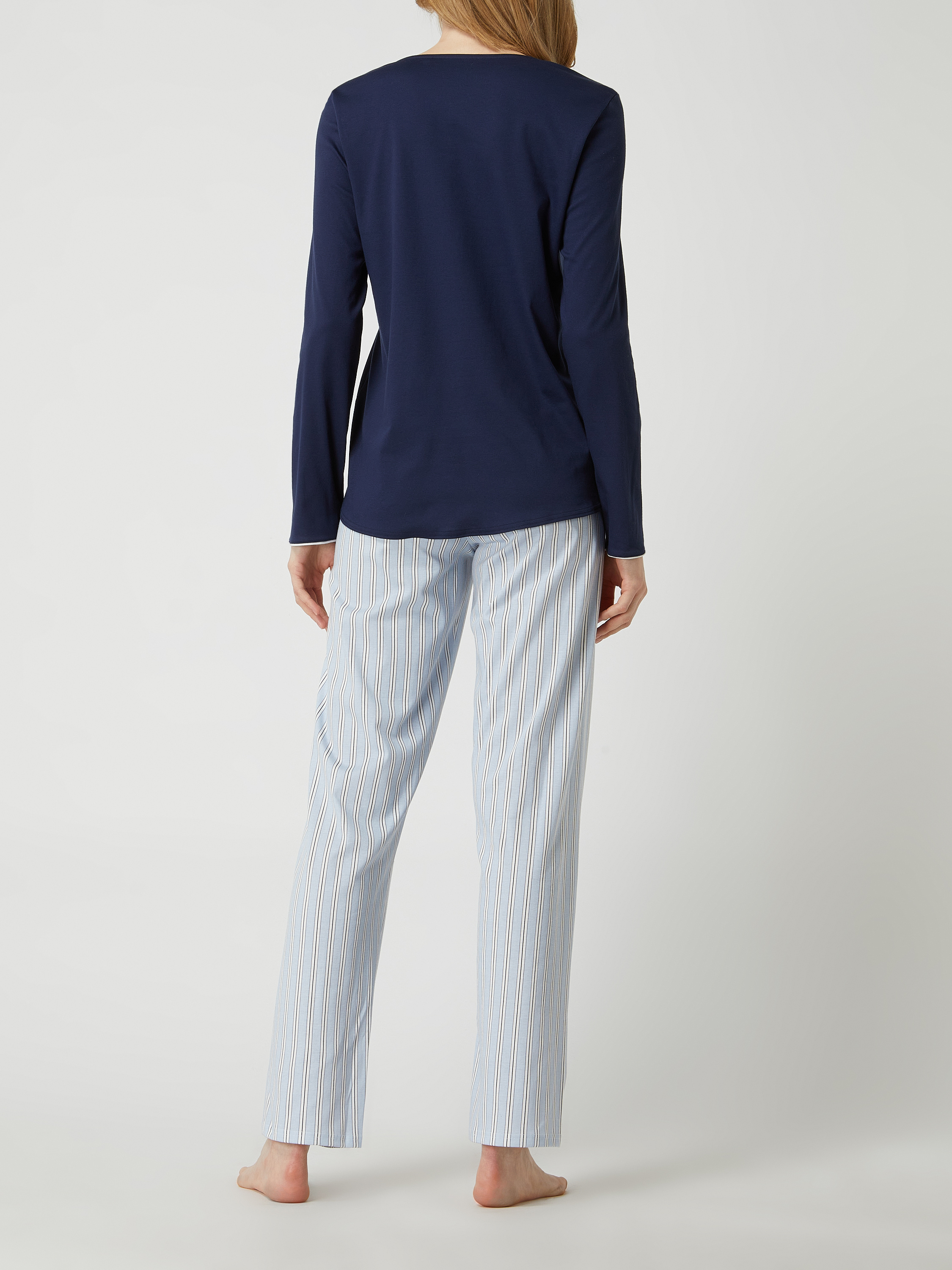 Calida Pyjama aus Baumwolle Modell 'Sweet Dreams' (blau) online kaufen