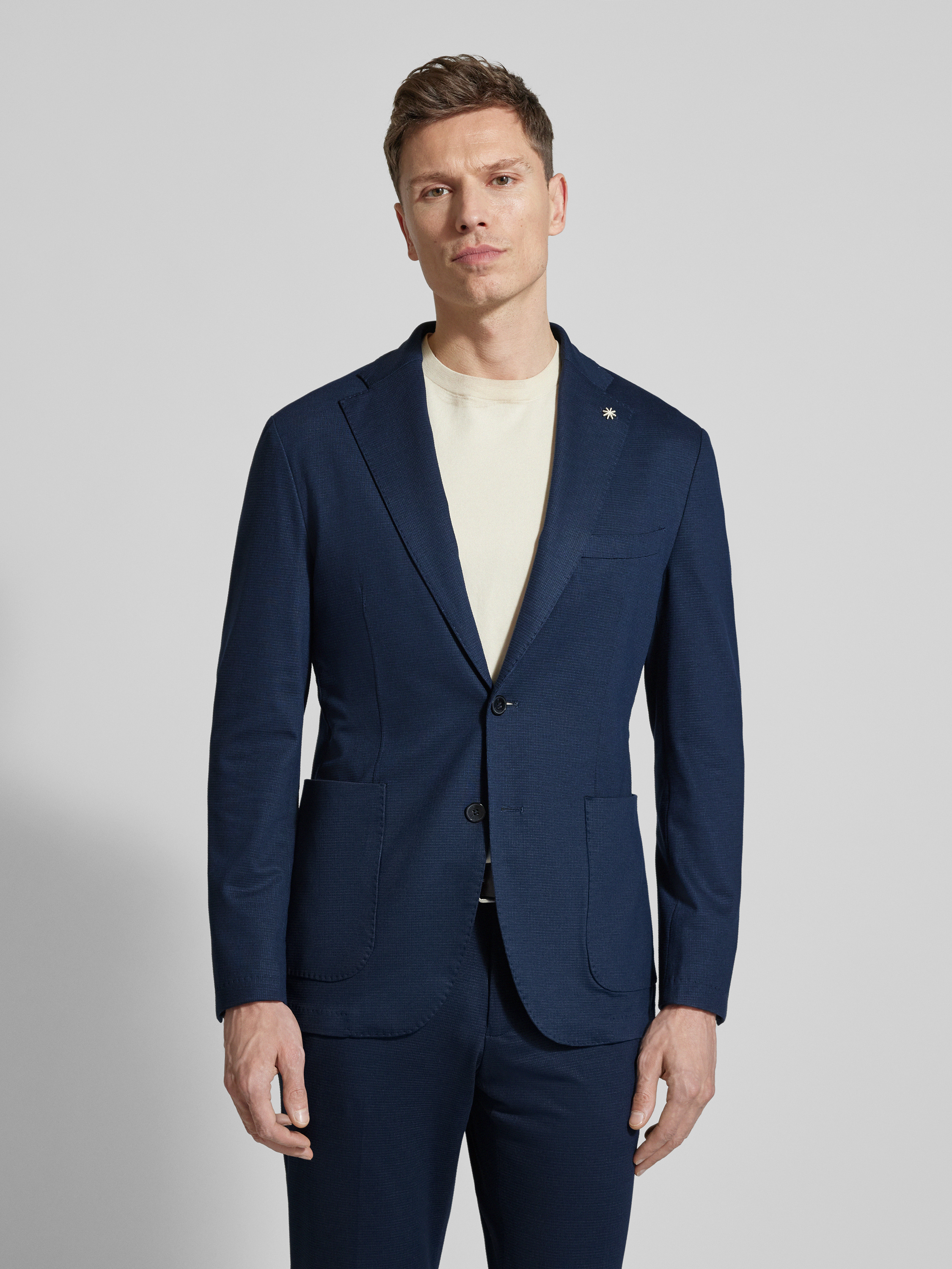 Manuel Ritz Slim fit Pak met 2-knoops colbert in marineblauw online ...
