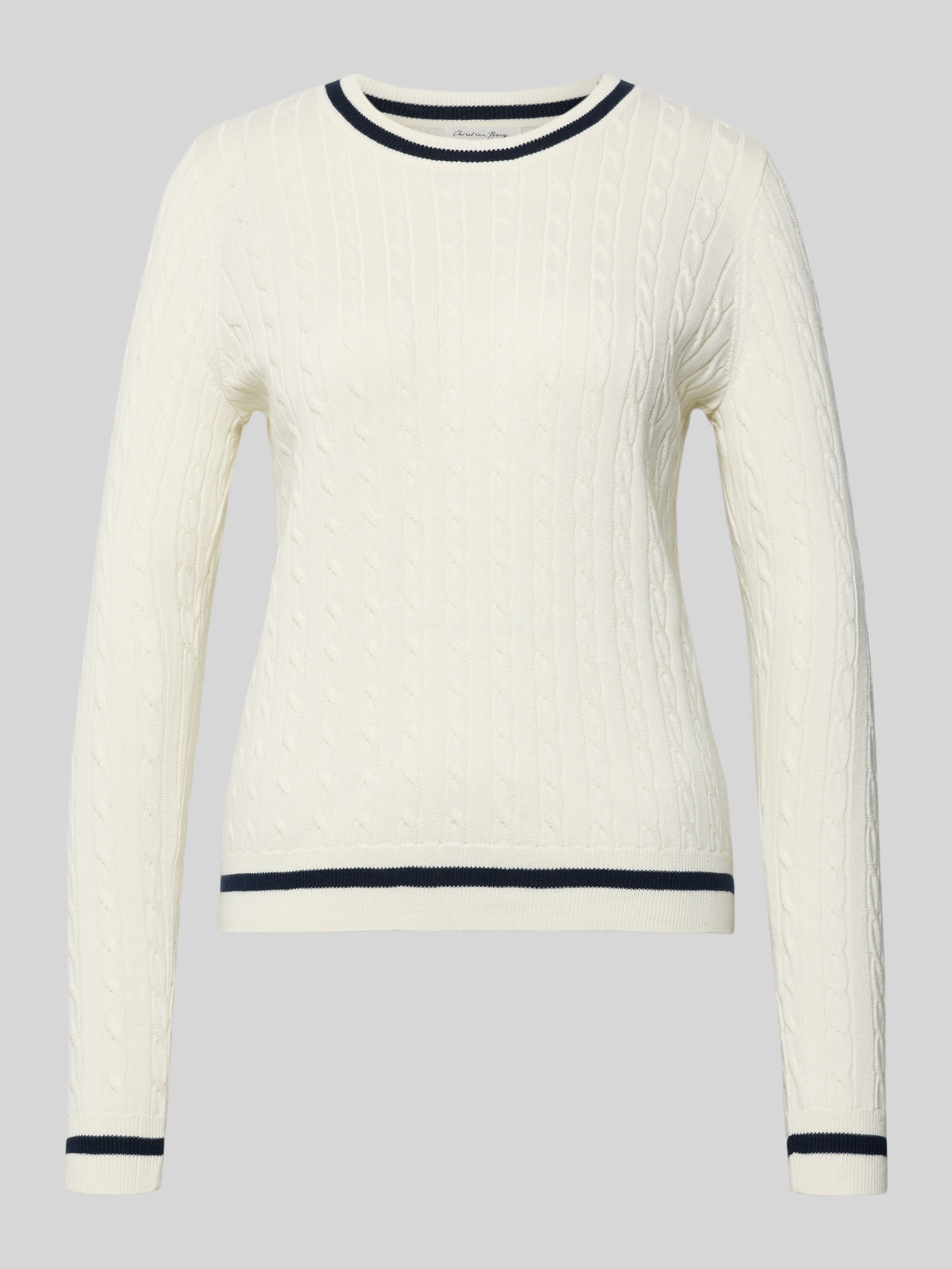 Christian Berg Woman Strickpullover mit gerippten Abschlüssen (offwhite ...