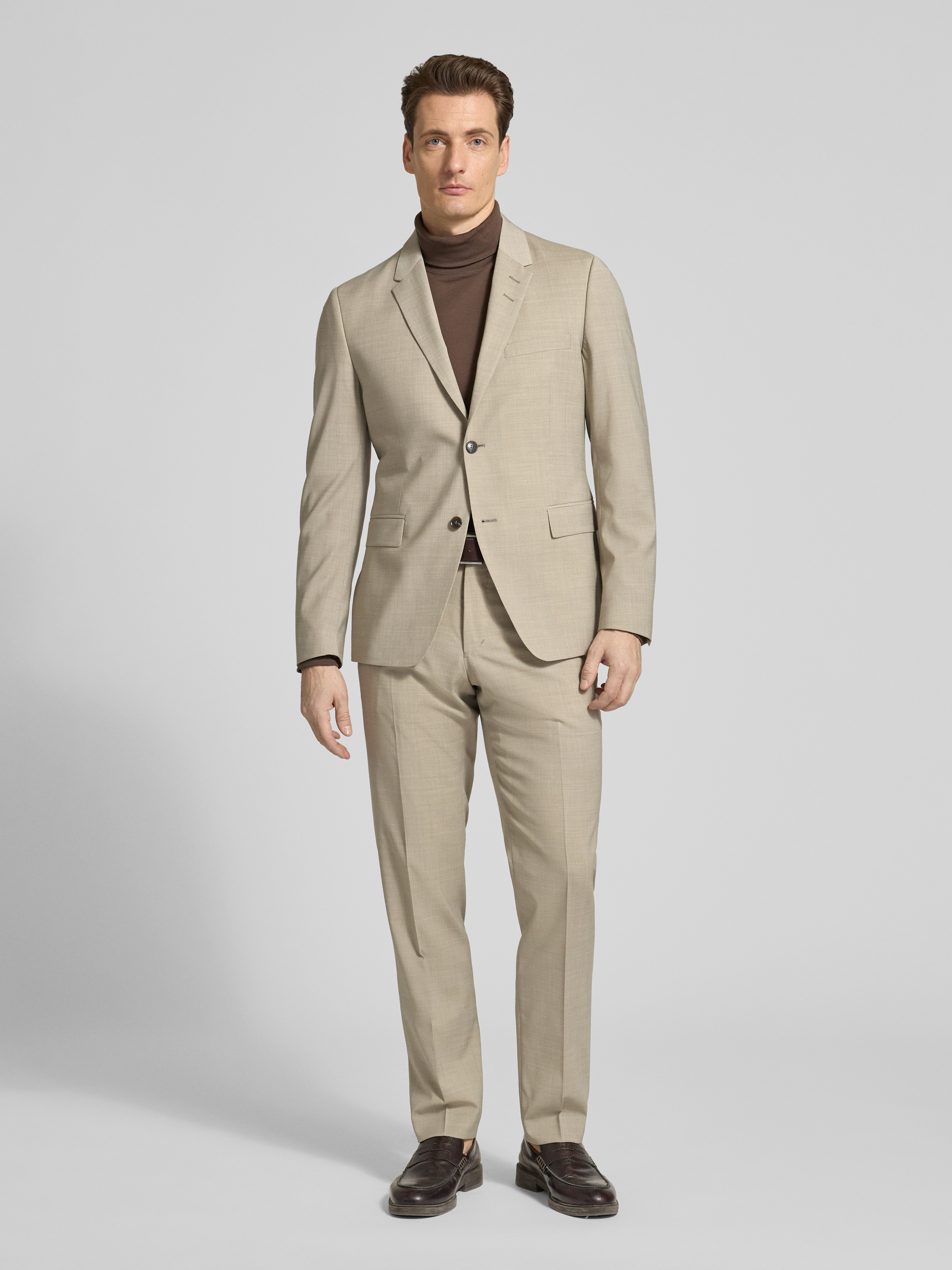 Tiger Of Sweden Straight fit pantalon met wol, model 'Tenuta' in zand ...