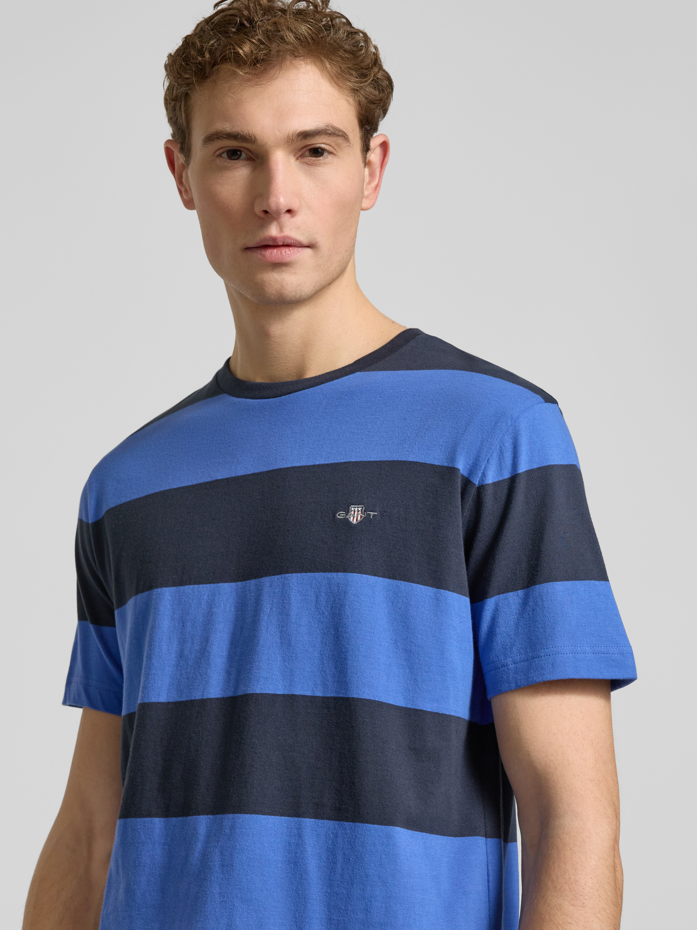 Gant Regular Fit T-Shirt mit Logo-Print Modell 'BAR' (blau) online kaufen
