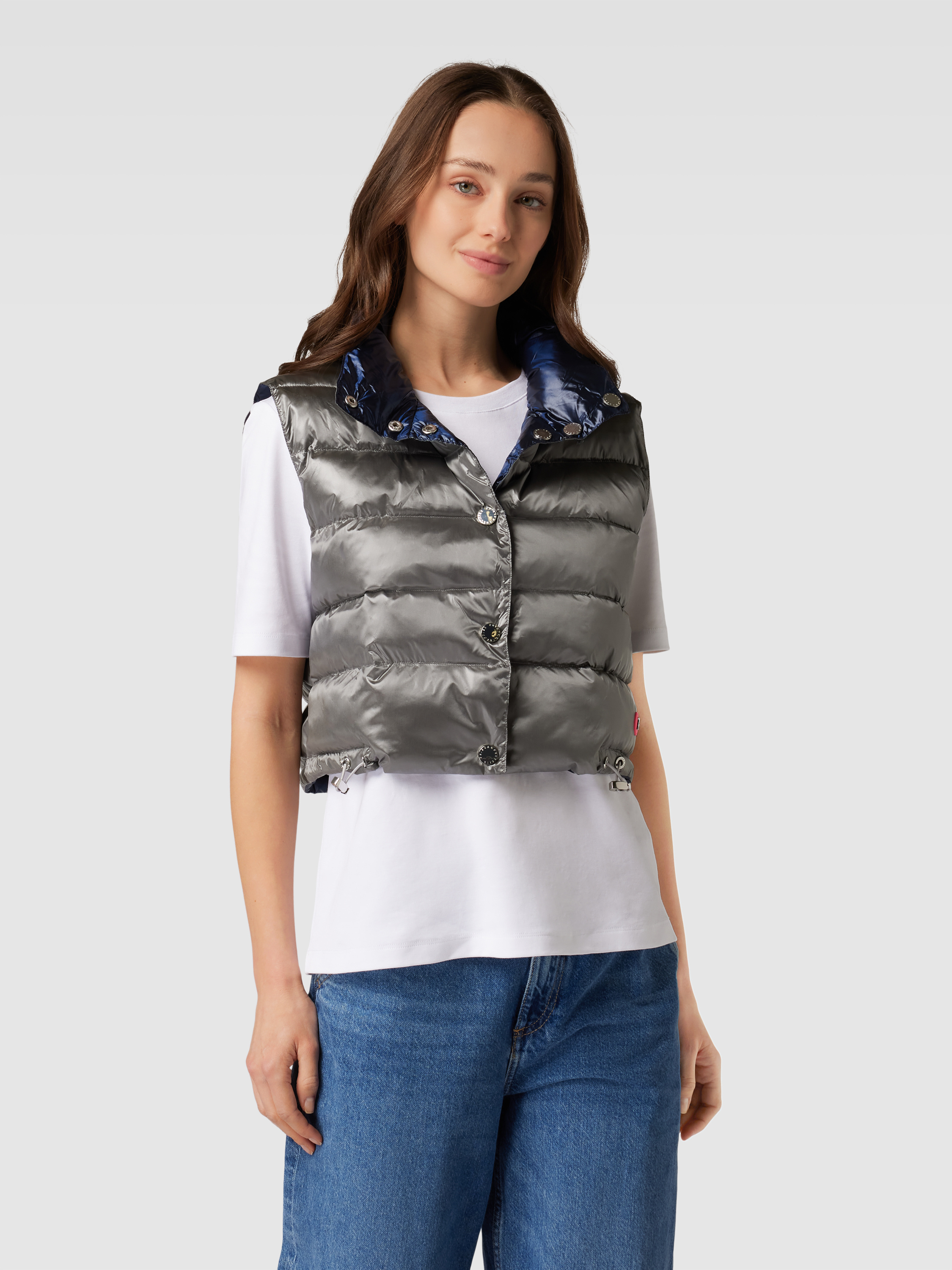 Frieda & Freddies Steppweste mit Stehkragen (silber) online kaufen