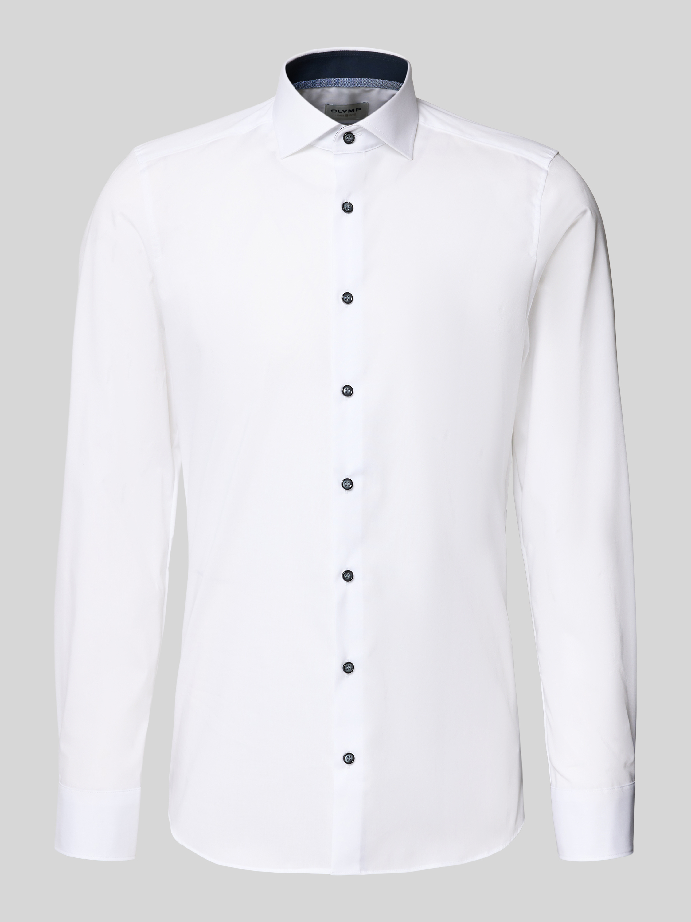 OLYMP Level Five Body fit zakelijk hemd van katoen met kentkraag in wit ...
