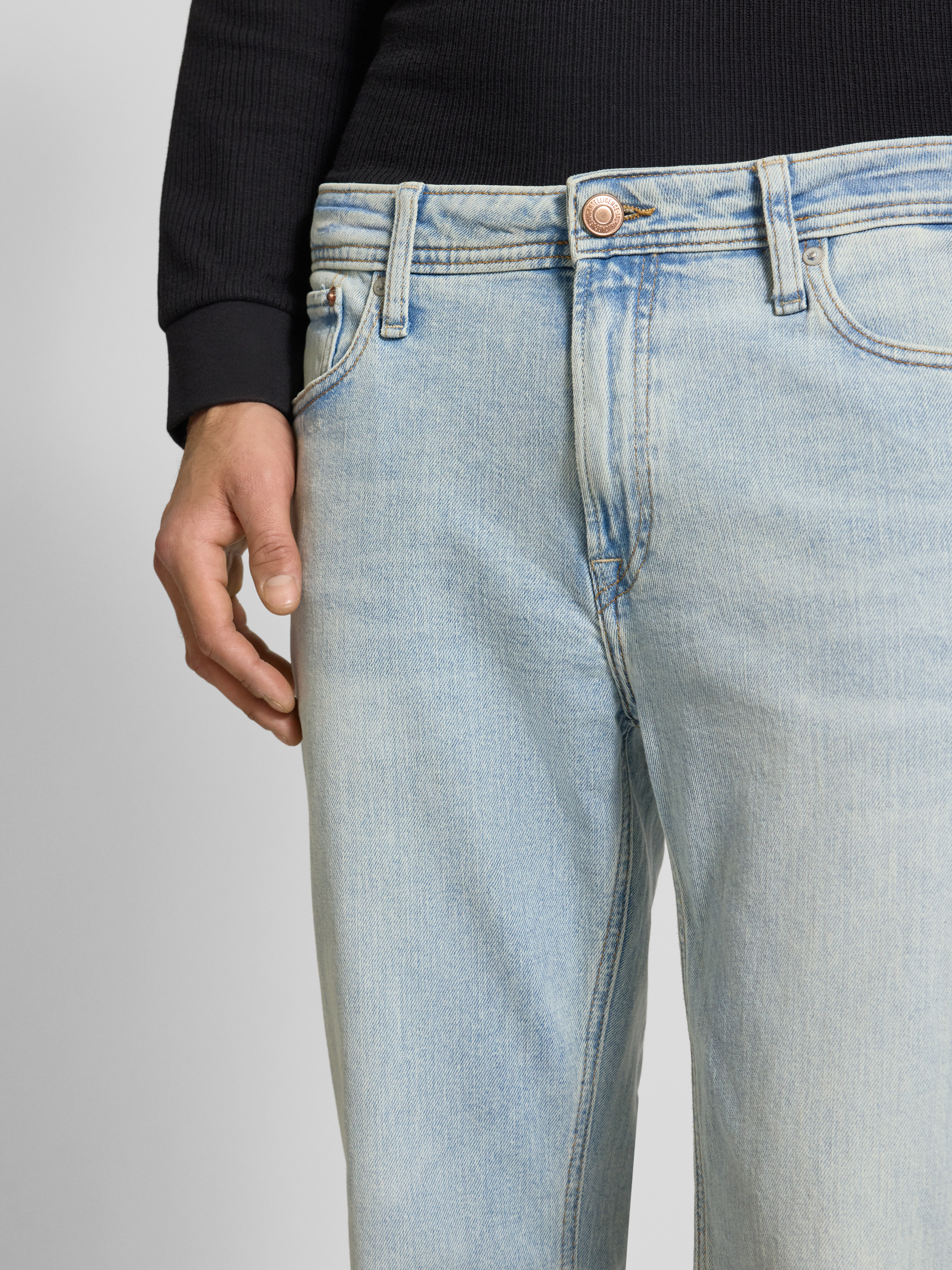 Jack & Jones Straight fit jeans van katoenmix, model 'CLARK ORIGINAL ...