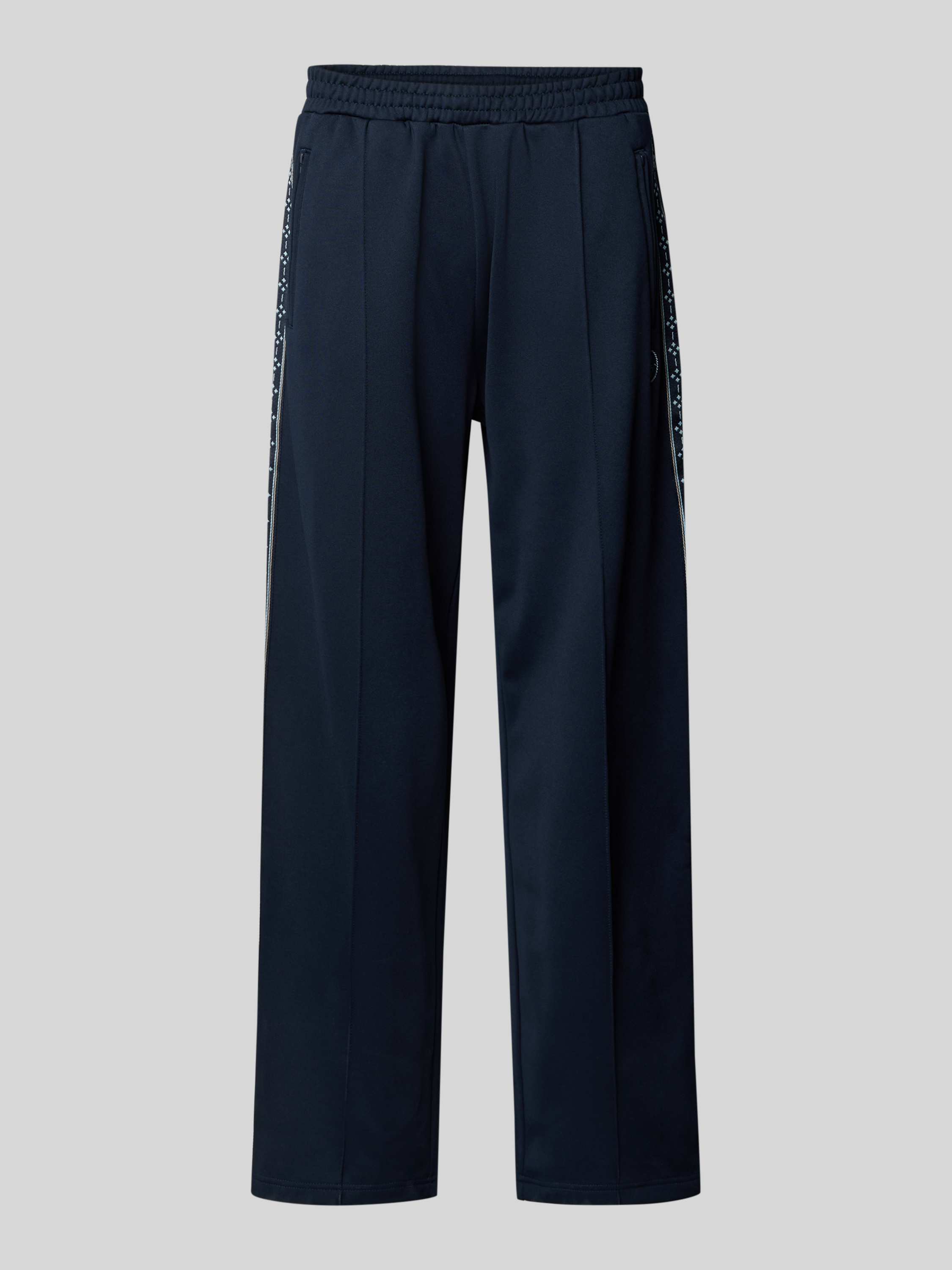 REVIEW Trainingshose mit Biese, aufgesetztem Band und Logo-Bestickung ...